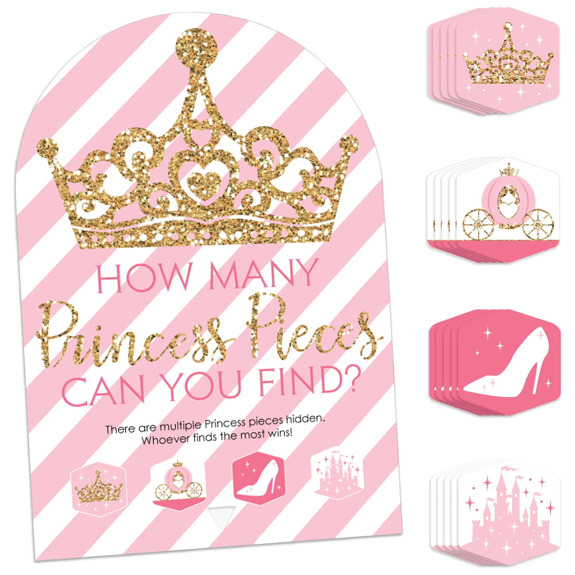 Big Dot of Happiness Little Princess Crown Pink Baby Shower or Birthday ...