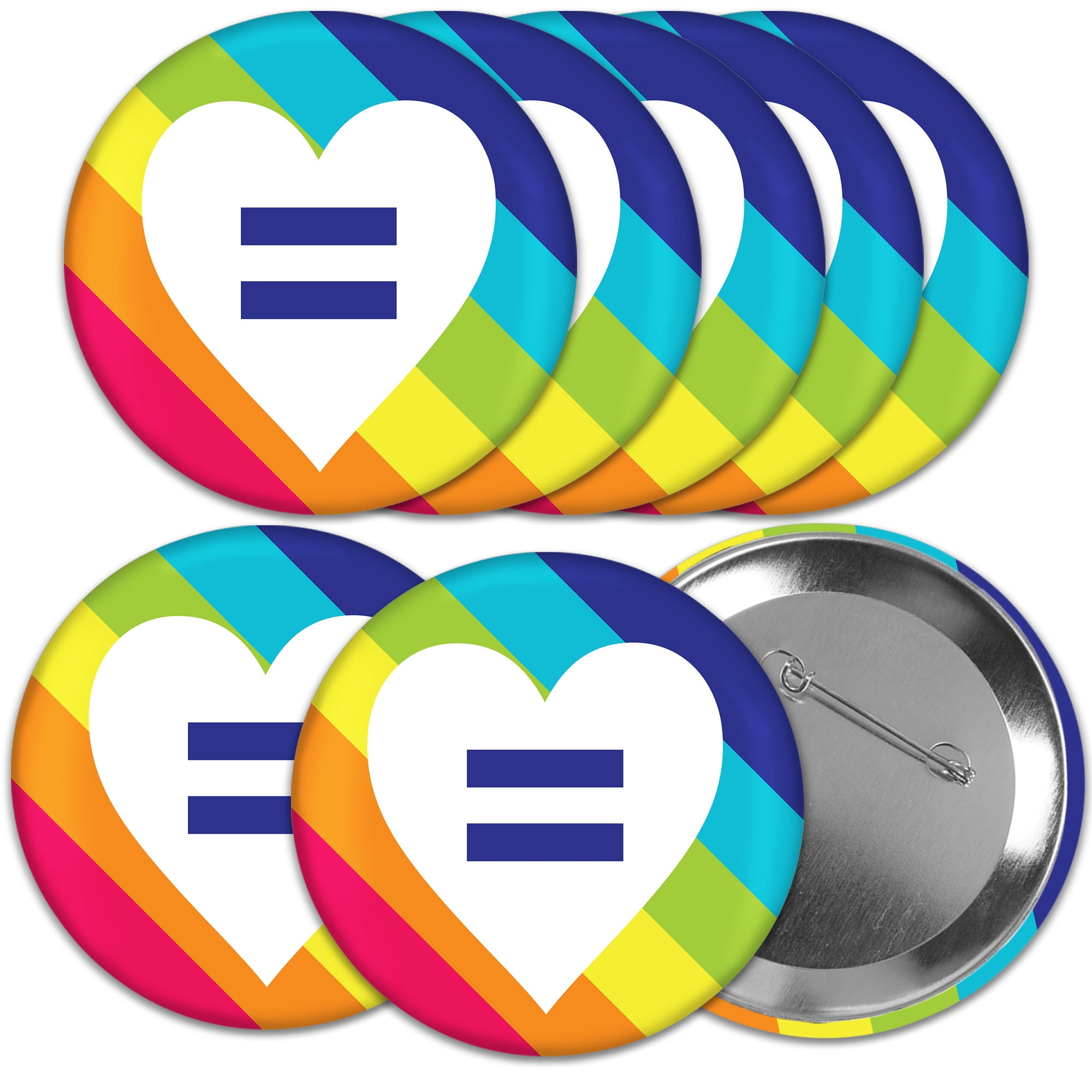Big Dot of Happiness Love is Love - Pride - 3 inch Rainbow Party Badge ...