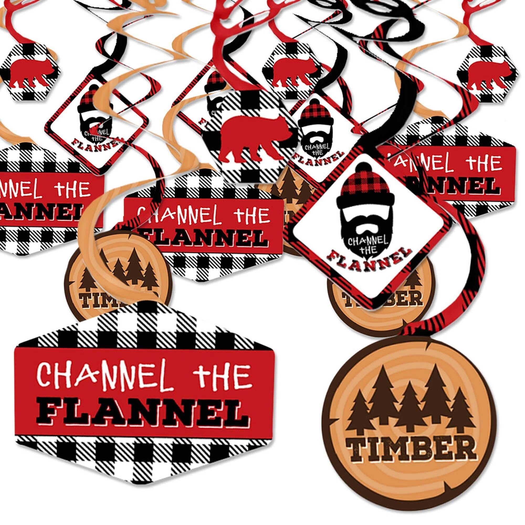 Big Dot of Happiness Lumberjack - Channel the Flannel - Buffalo Plaid ...