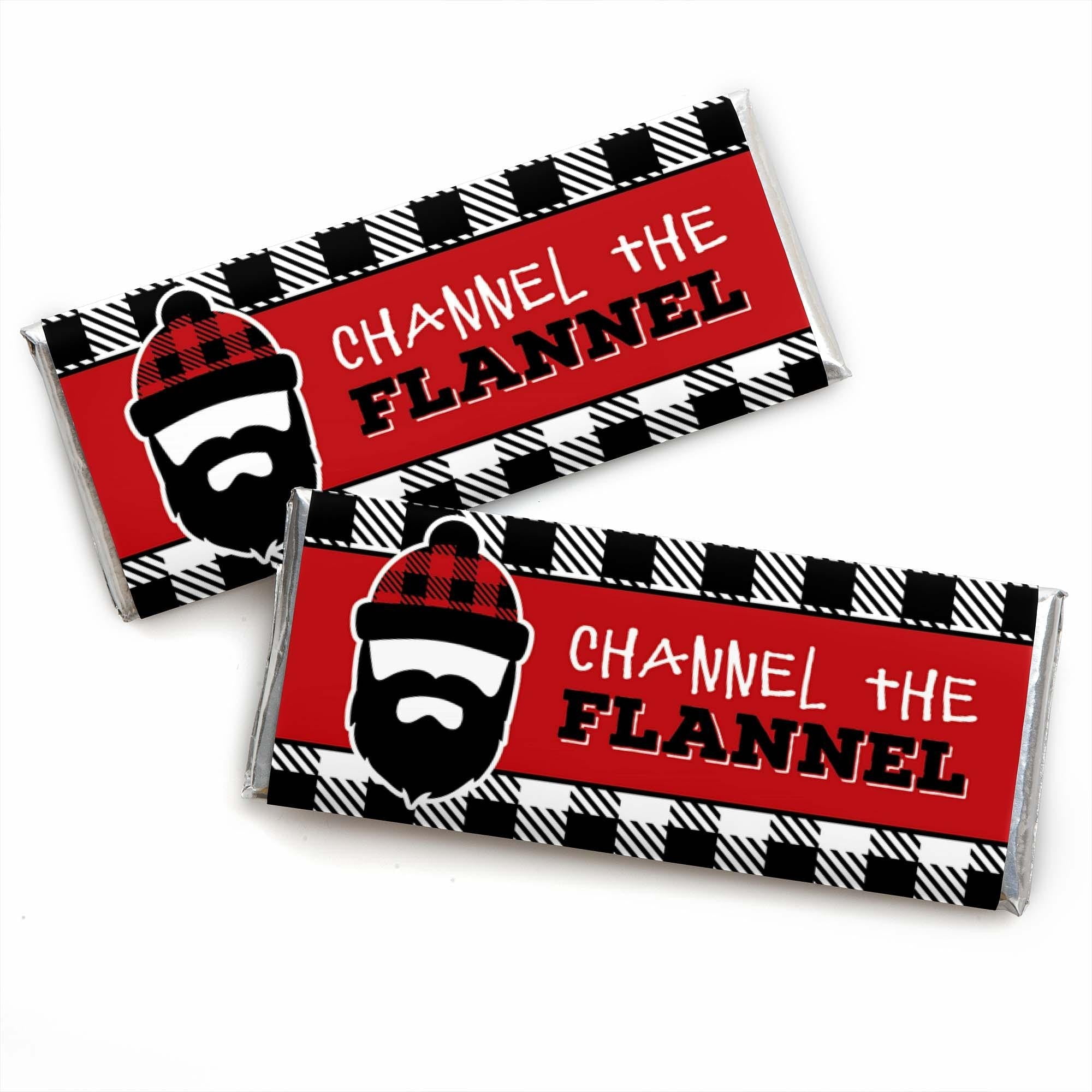 Big Dot of Happiness Lumberjack - Channel the Flannel - Candy Bar ...