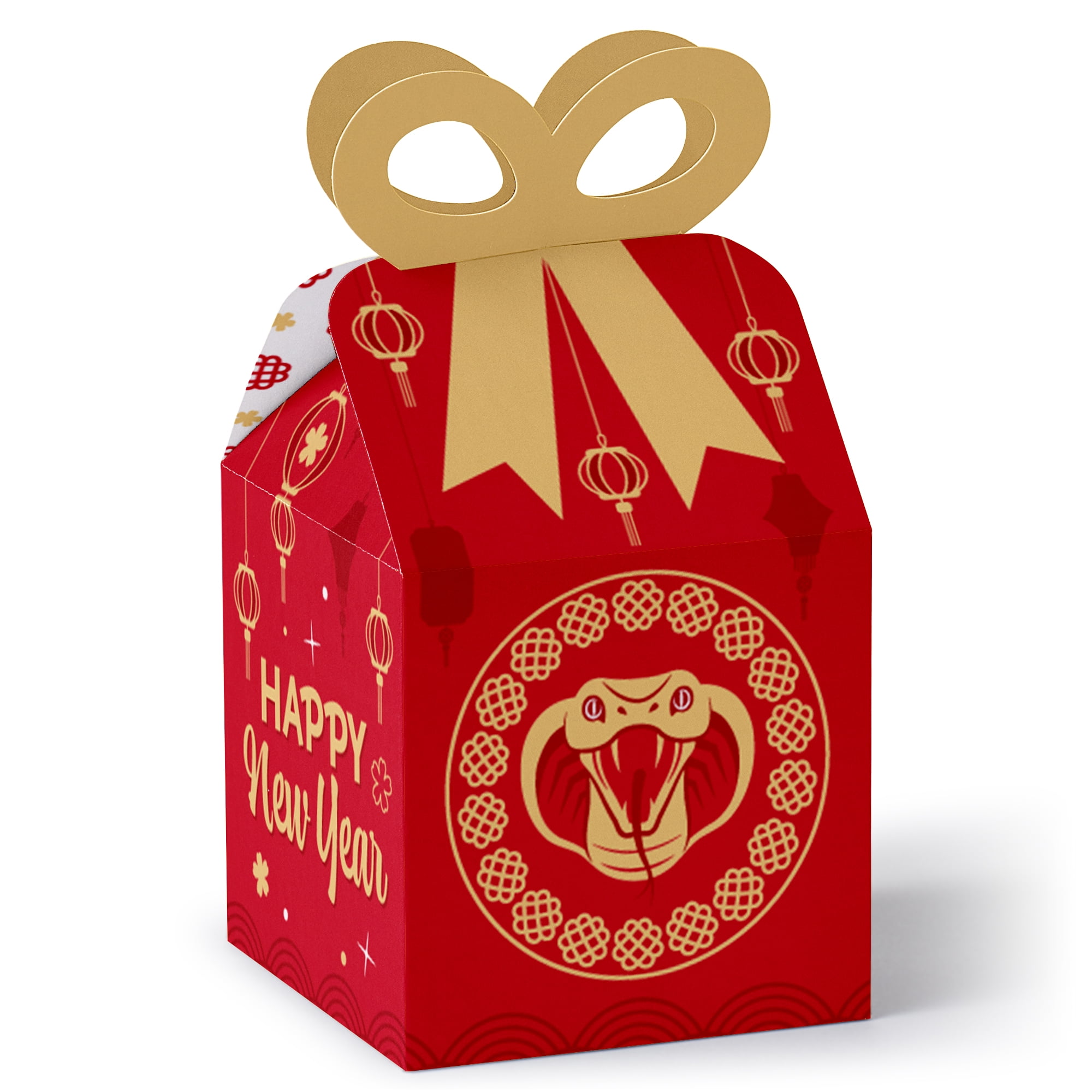 Big Dot of Happiness Lunar New Year - Square Favor Gift Boxes - 2025 ...