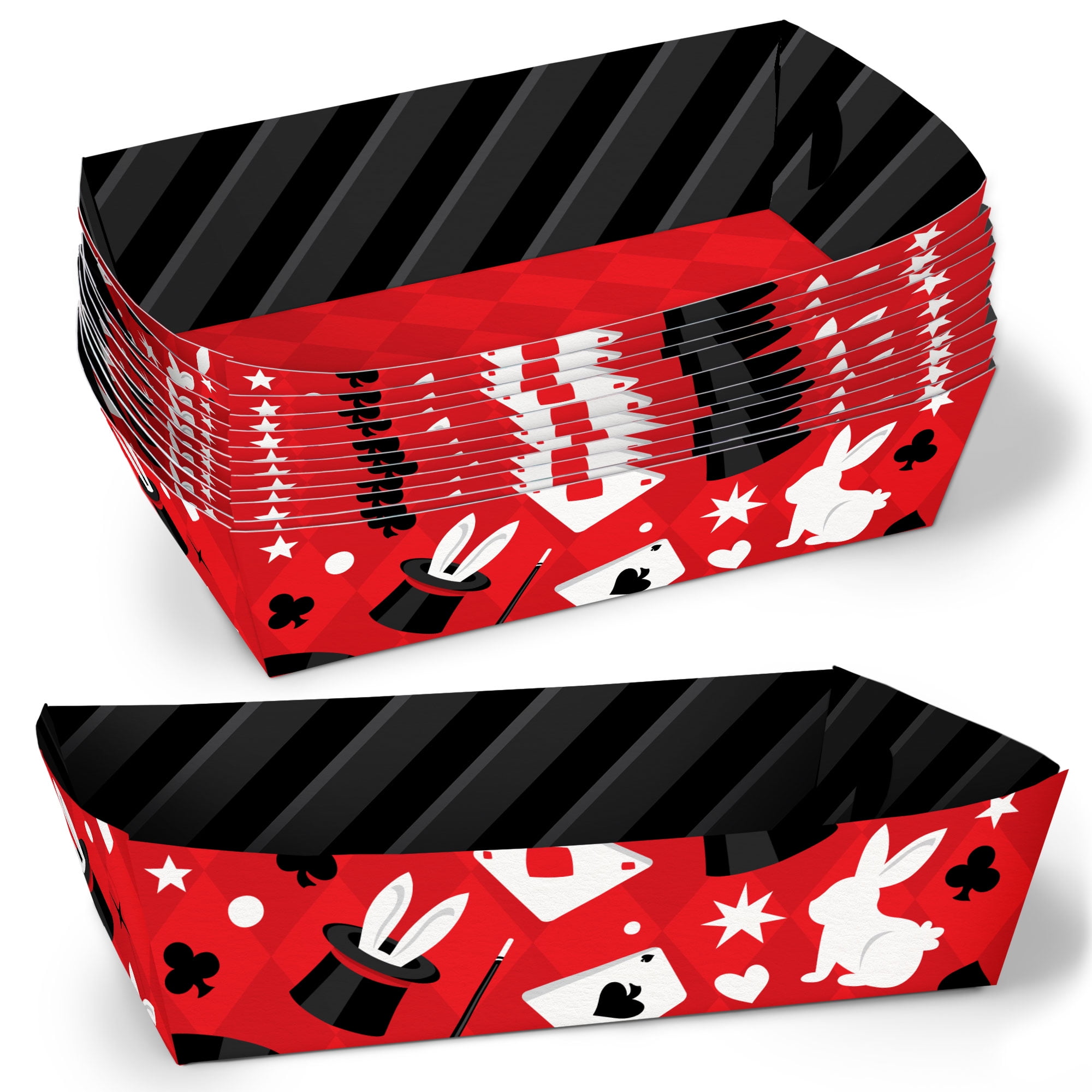Big Dot of Happiness Magic Show Party Paper Food Trays, Disposable ...