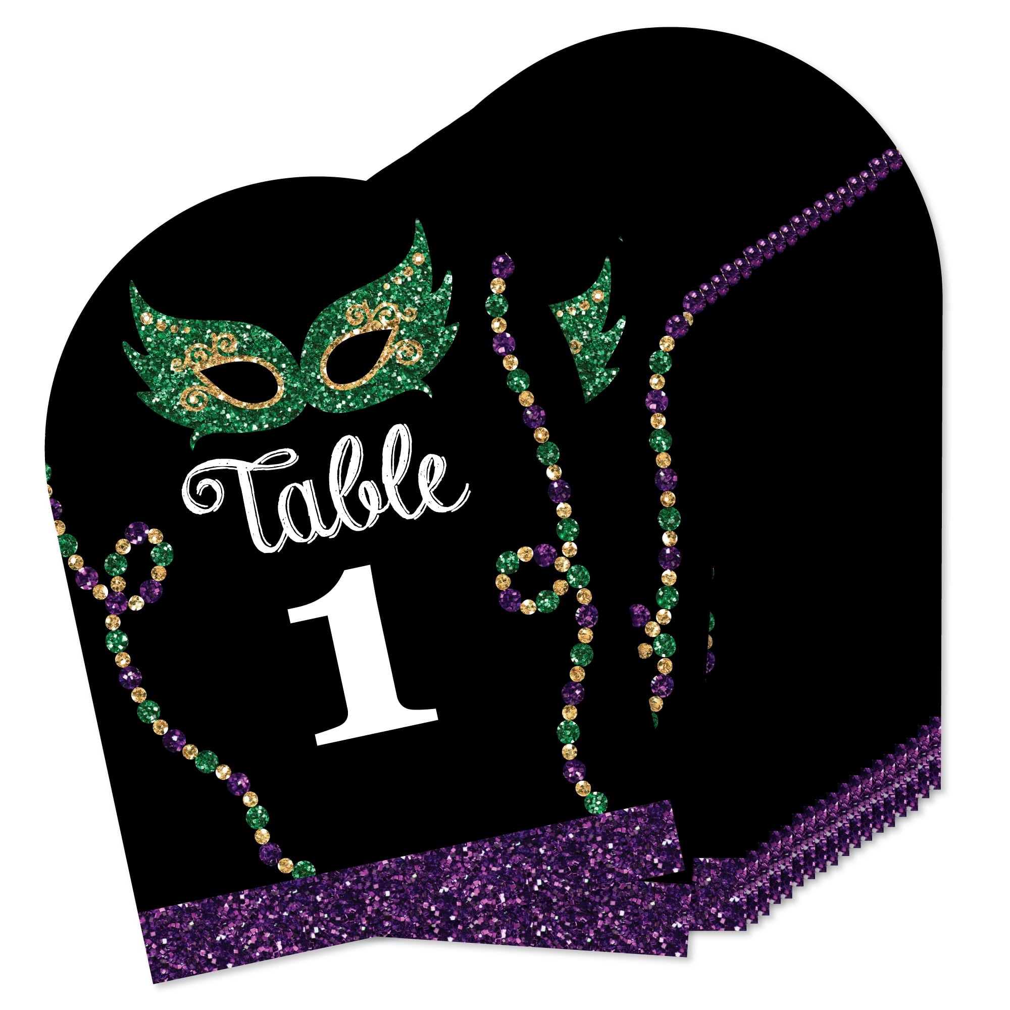 Big Dot of Happiness Mardi Gras - Masquerade Party Double-Sided 5 x 7 ...
