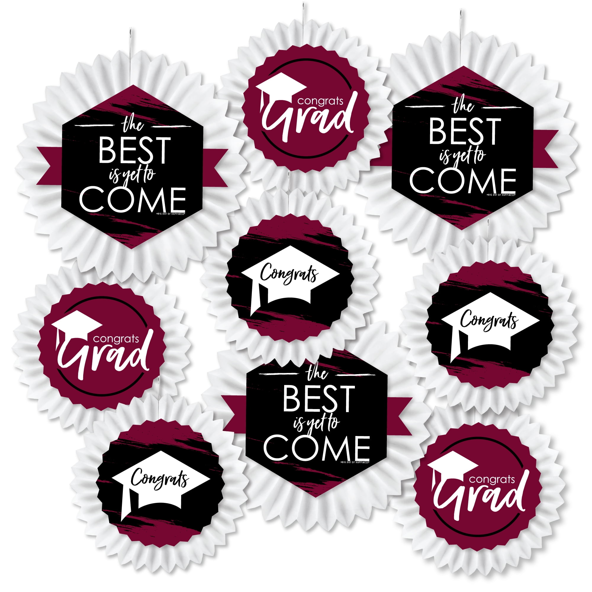 Big Dot of Happiness Maroon Grad - Best is Yet to Come - Hanging ...