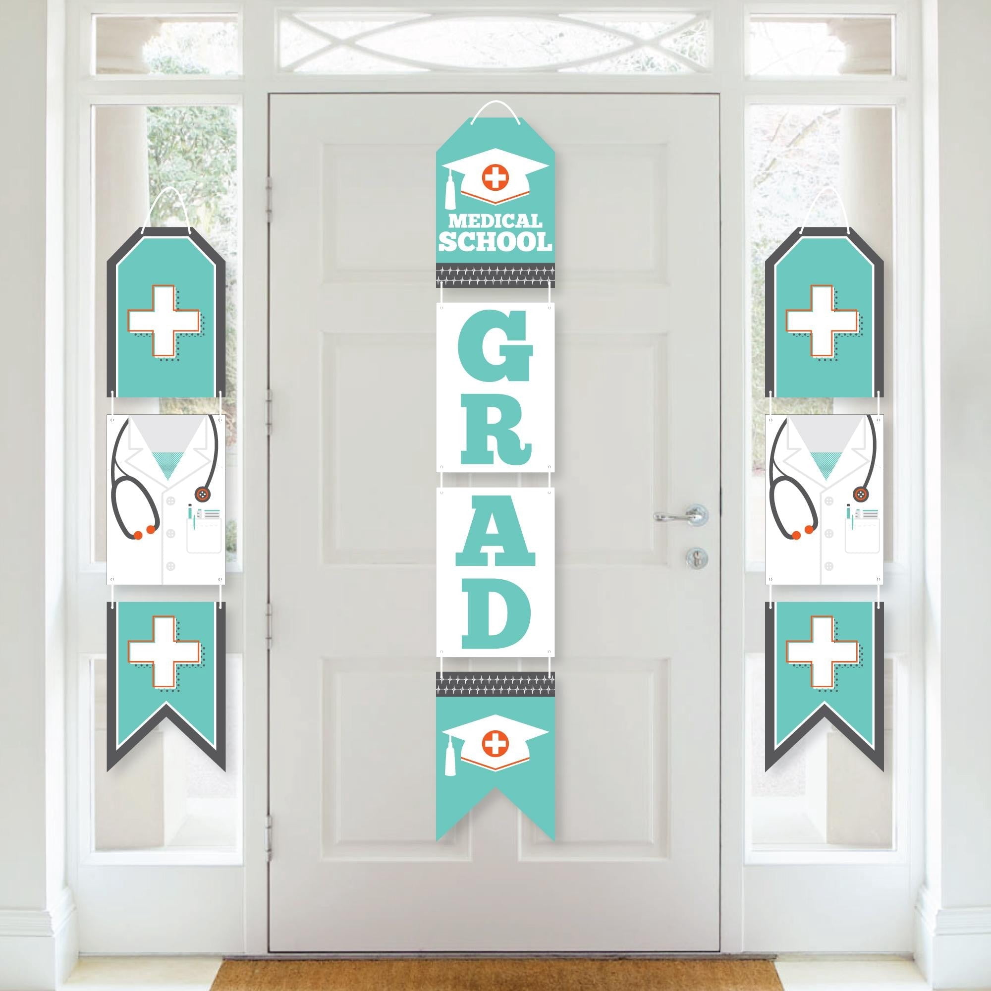 Big Dot of Happiness Medical School Grad - Hanging Vertical Paper Door ...