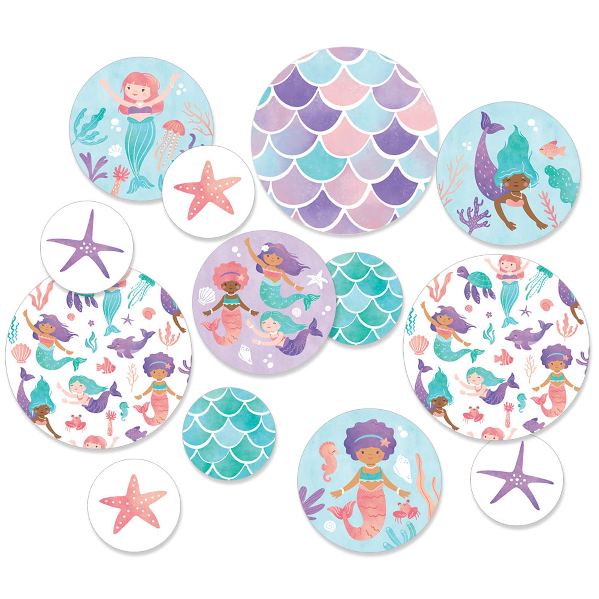 Big Dot of Happiness Mermaid Large Confetti, Mermaids Theme Birthday ...