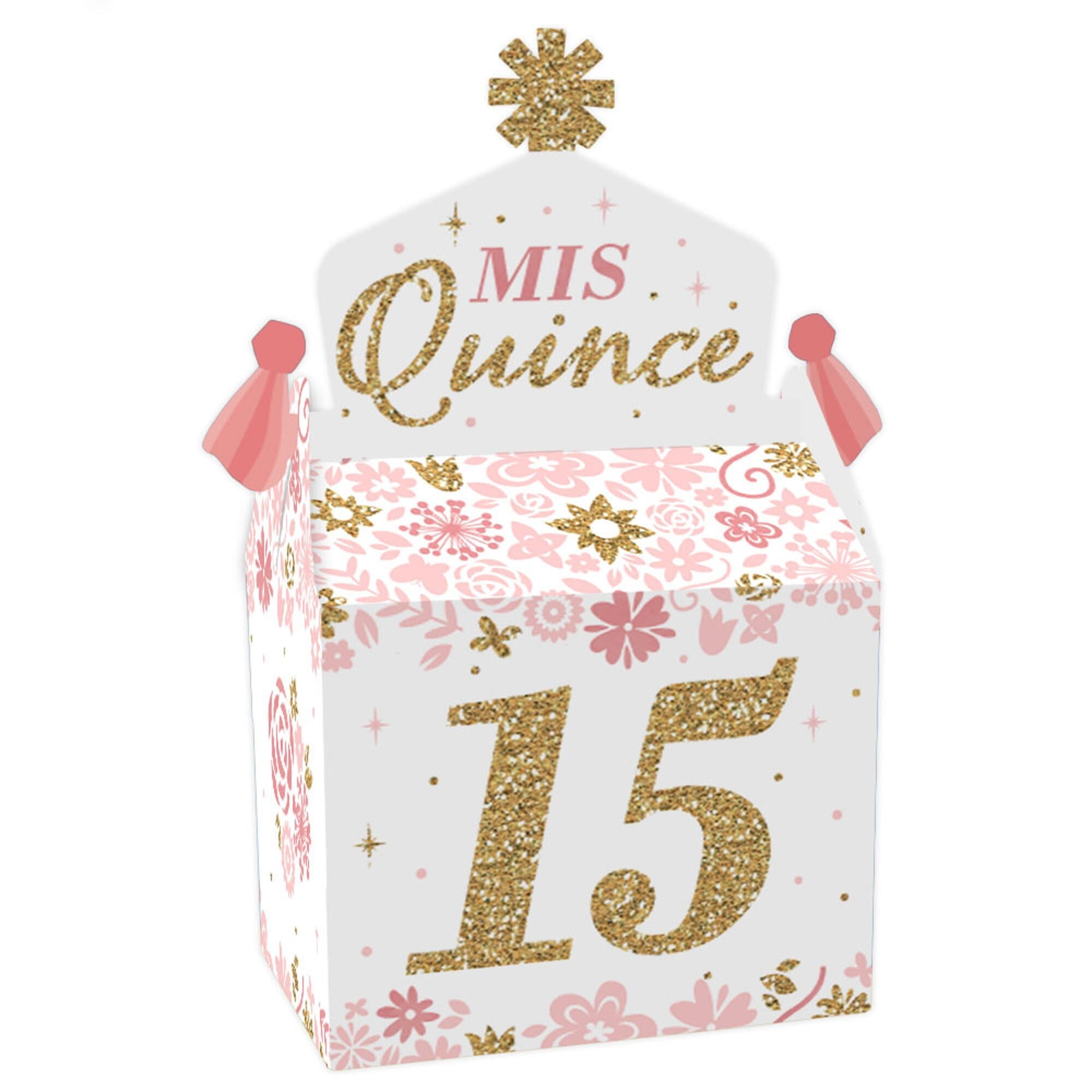 Big Dot of Happiness Mis Quince Anos - Treat Box Party Favors ...