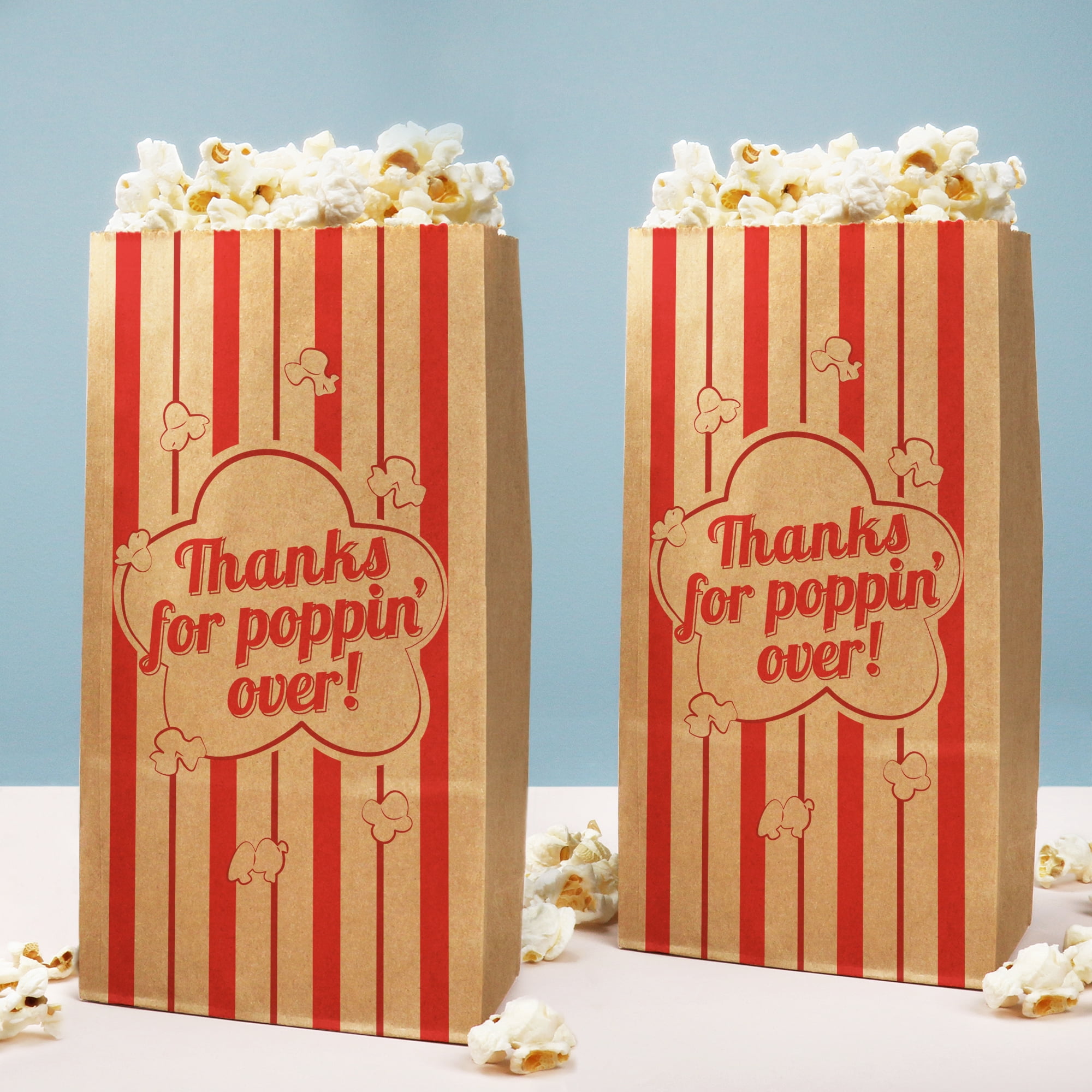Big Dot of Happiness Movie Night Thanks for Popping Over Popcorn Bags ...