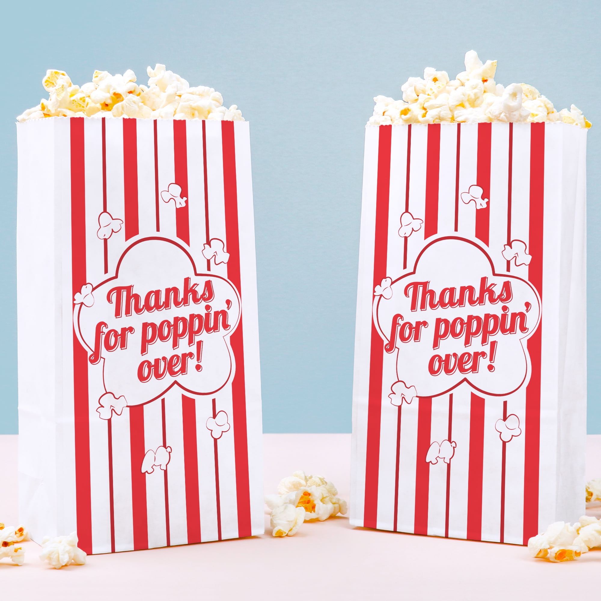 Big Dot of Happiness Movie Night Thanks for Popping Over Popcorn Bags ...