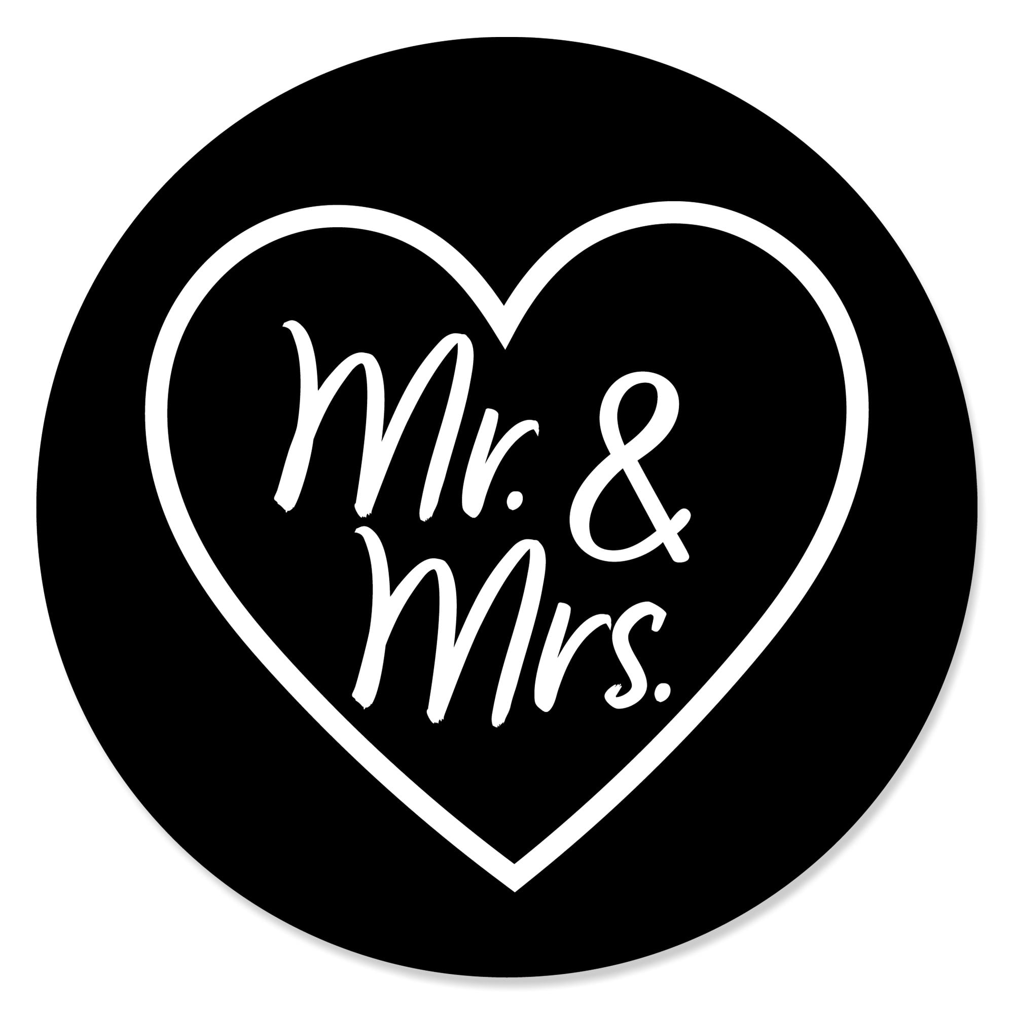 Big Dot of Happiness Mr. and Mrs. - Black and White Wedding or Bridal ...