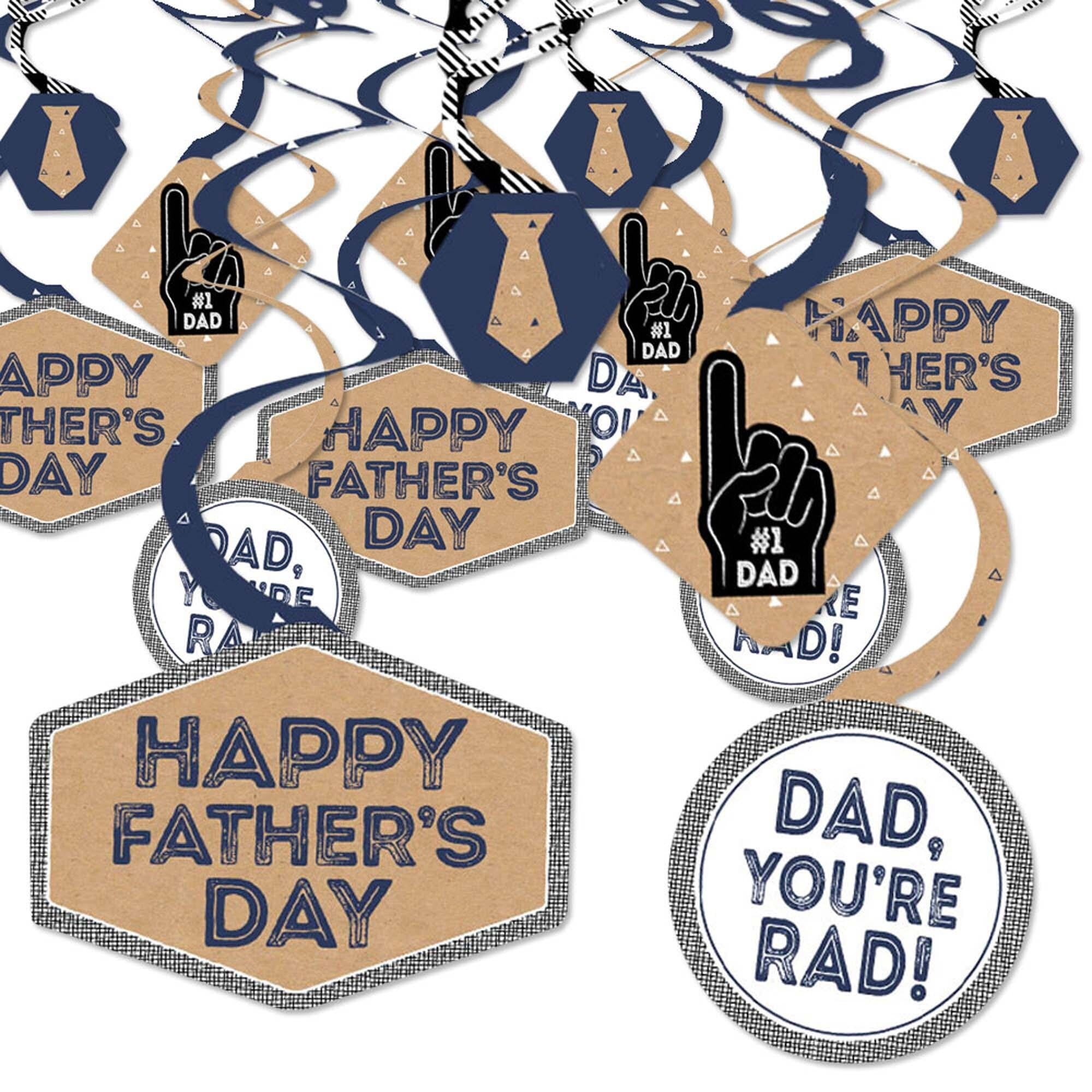 Big Dot of Happiness My Dad is Rad - Father's Day Party Hanging Decor ...