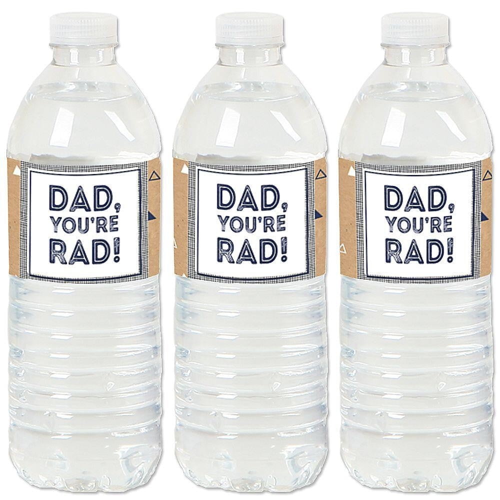 Big Dot of Happiness My Dad is Rad - Father's Day Water Bottle Sticker ...