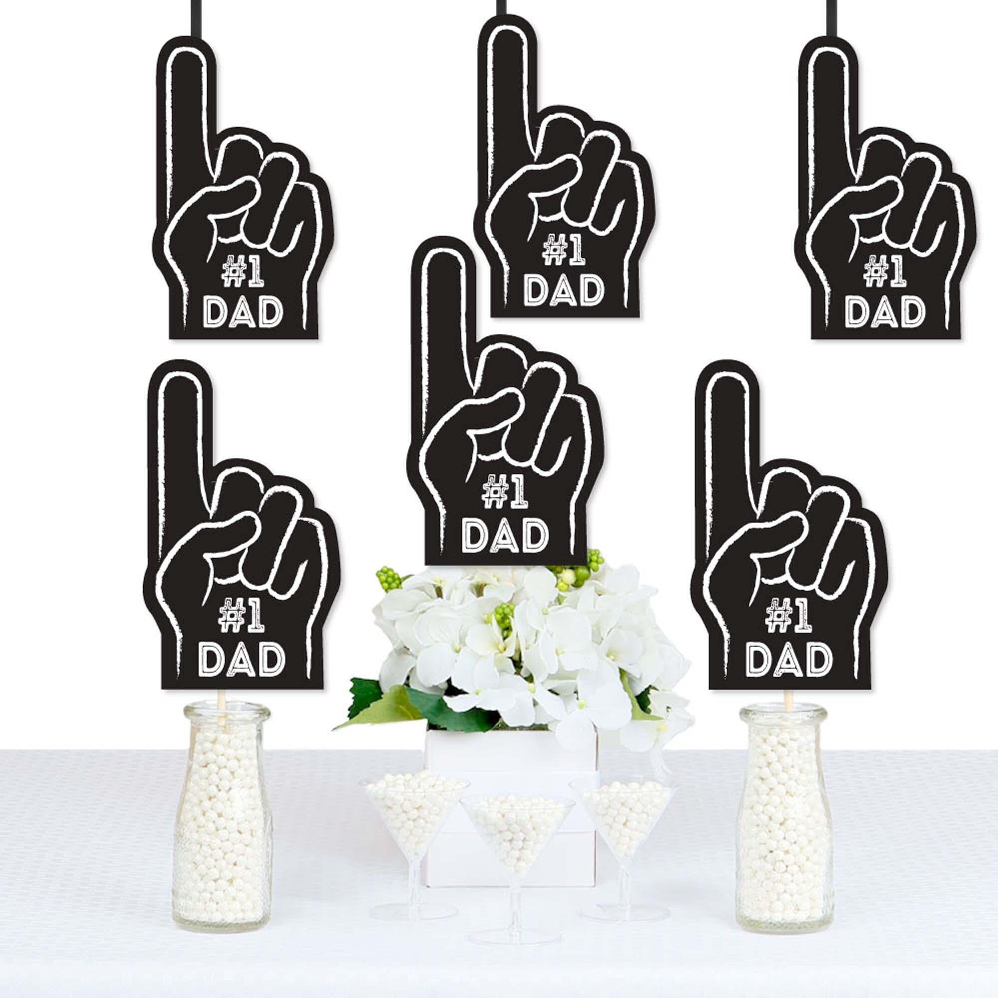 Big Dot of Happiness My Dad is Rad - Number 1 Dad Hand Paper ...