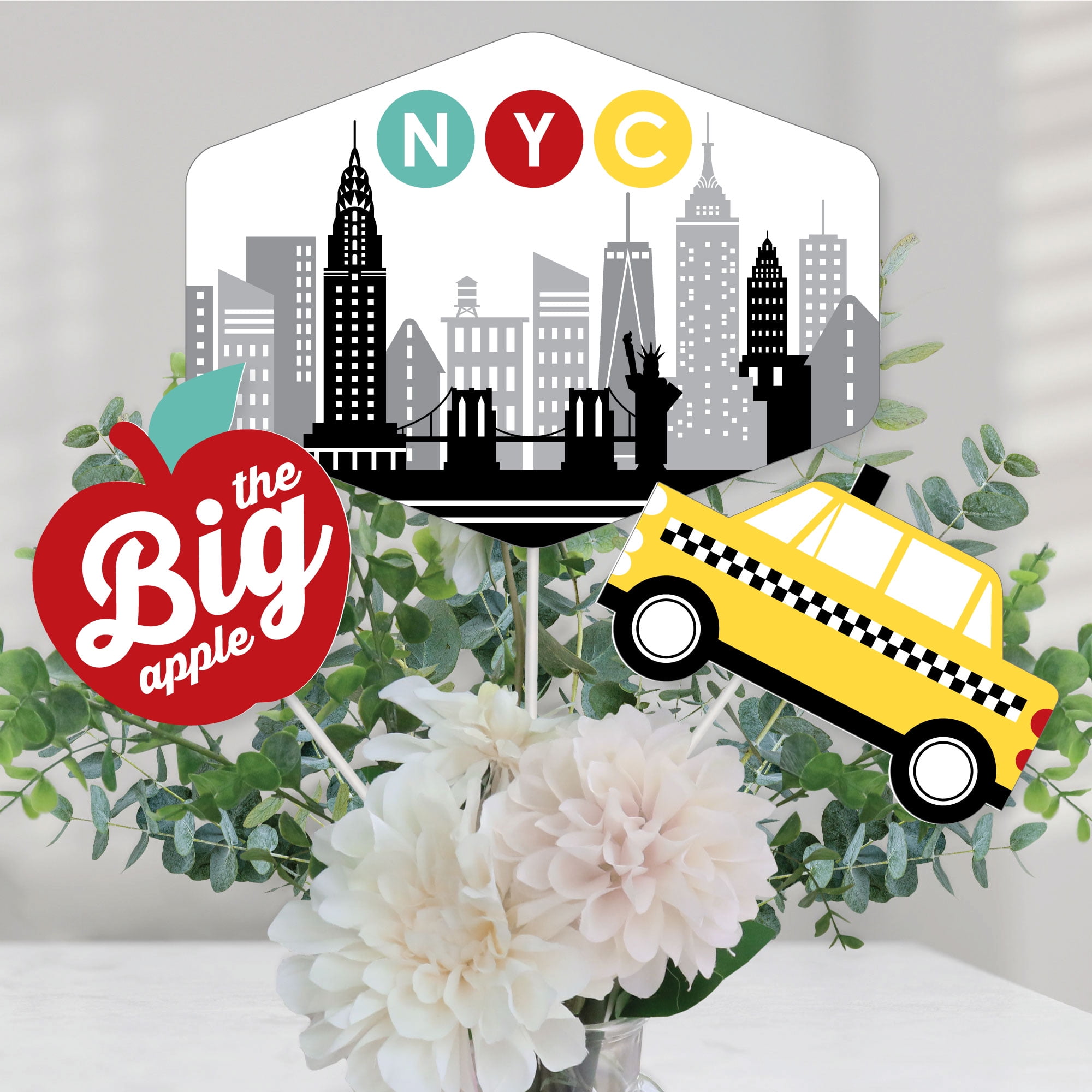 Big Dot of Happiness NYC Cityscape - New York City Party Centerpiece ...