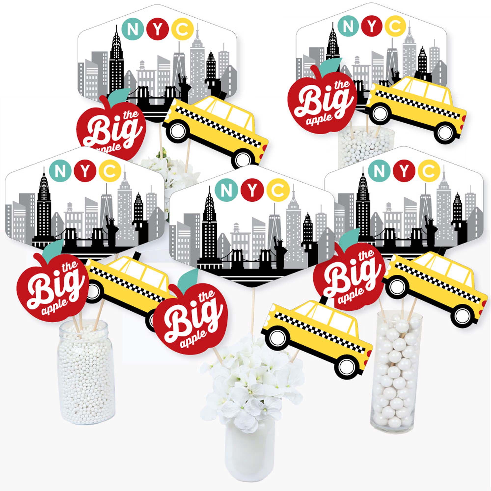 Big Dot of Happiness NYC Cityscape - New York City Party Centerpiece ...