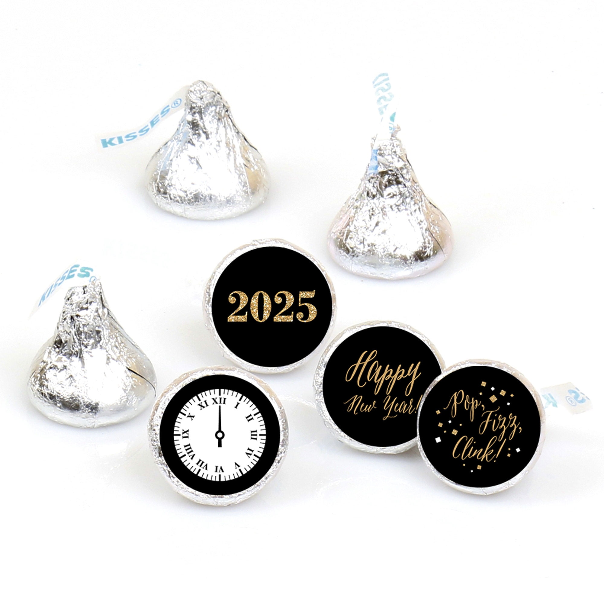 Big Dot of Happiness New Year's Eve - Gold - Round Candy 2025 New Years ...