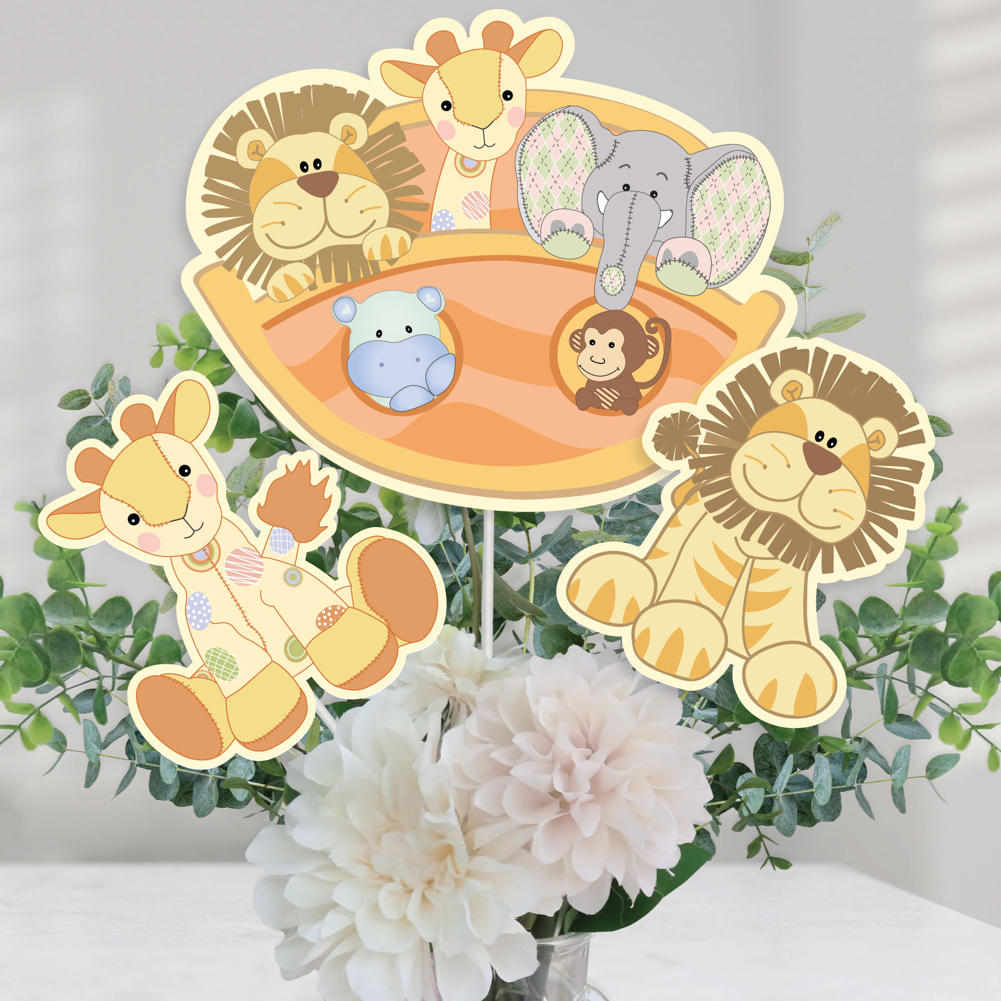 Big Dot of Happiness Noah's Ark - Baby Shower Centerpiece Sticks ...