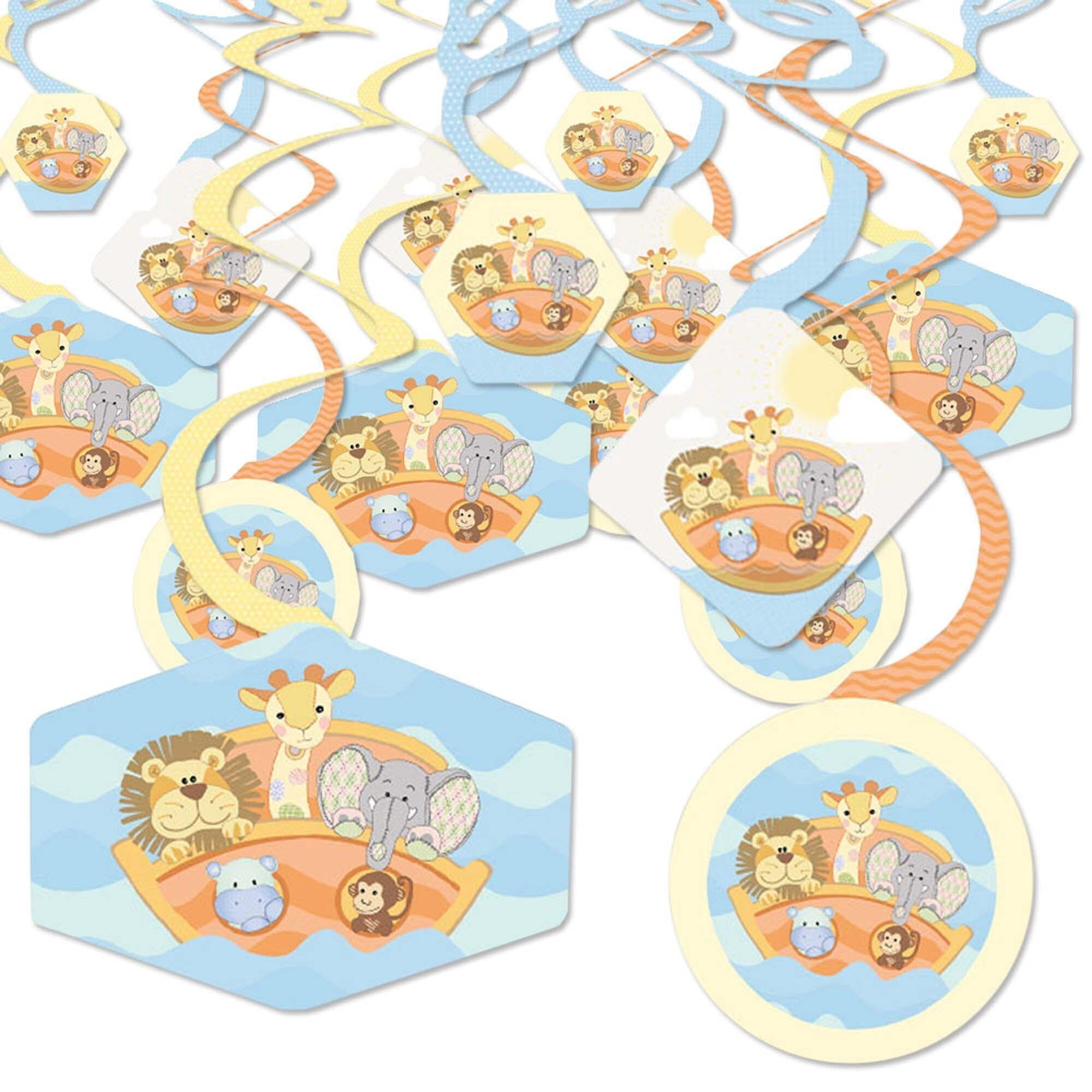 Big Dot of Happiness Noah's Ark Baby Shower Decorations, Hanging ...