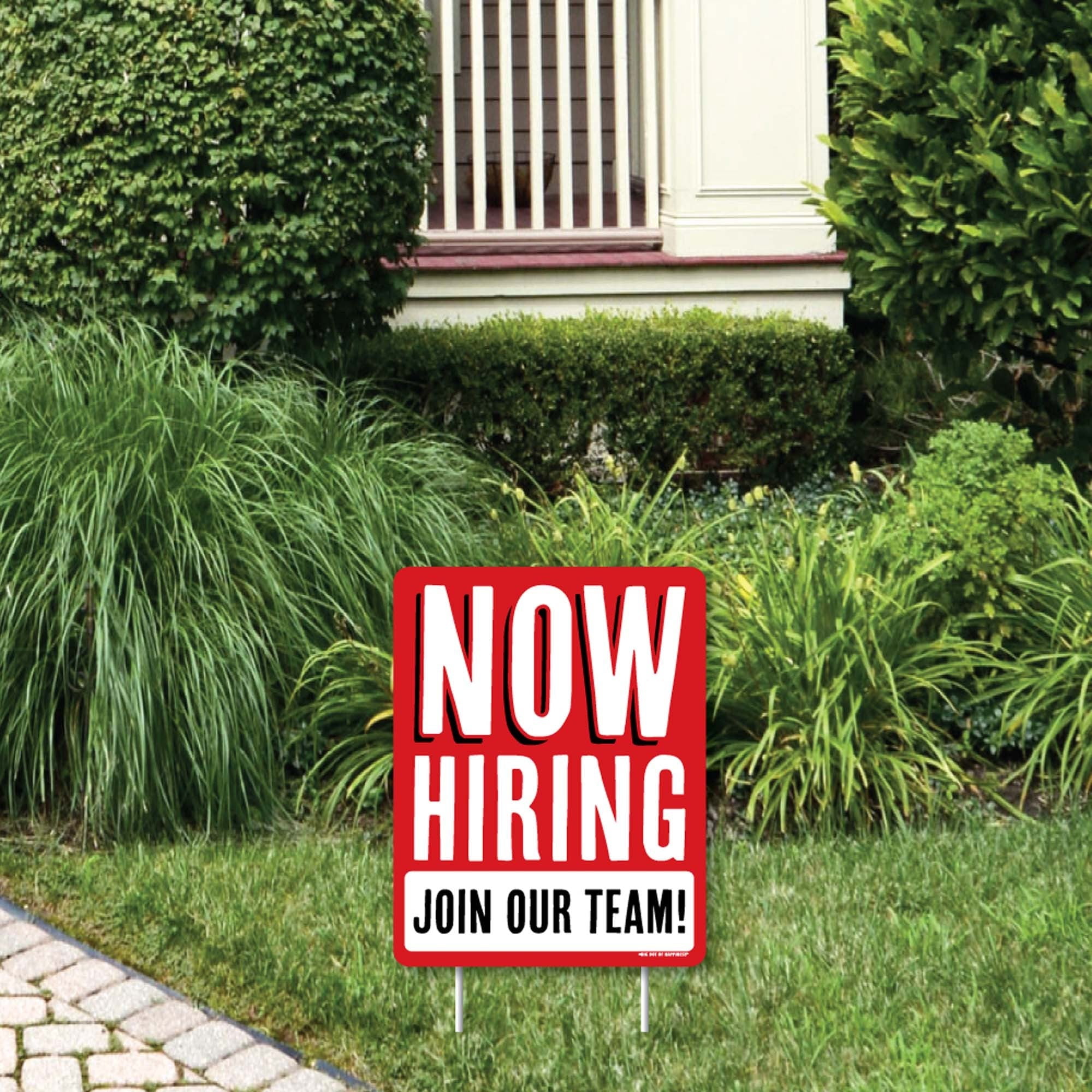 Big Dot of Happiness Now Hiring - Outdoor Lawn Sign - Business Yard ...