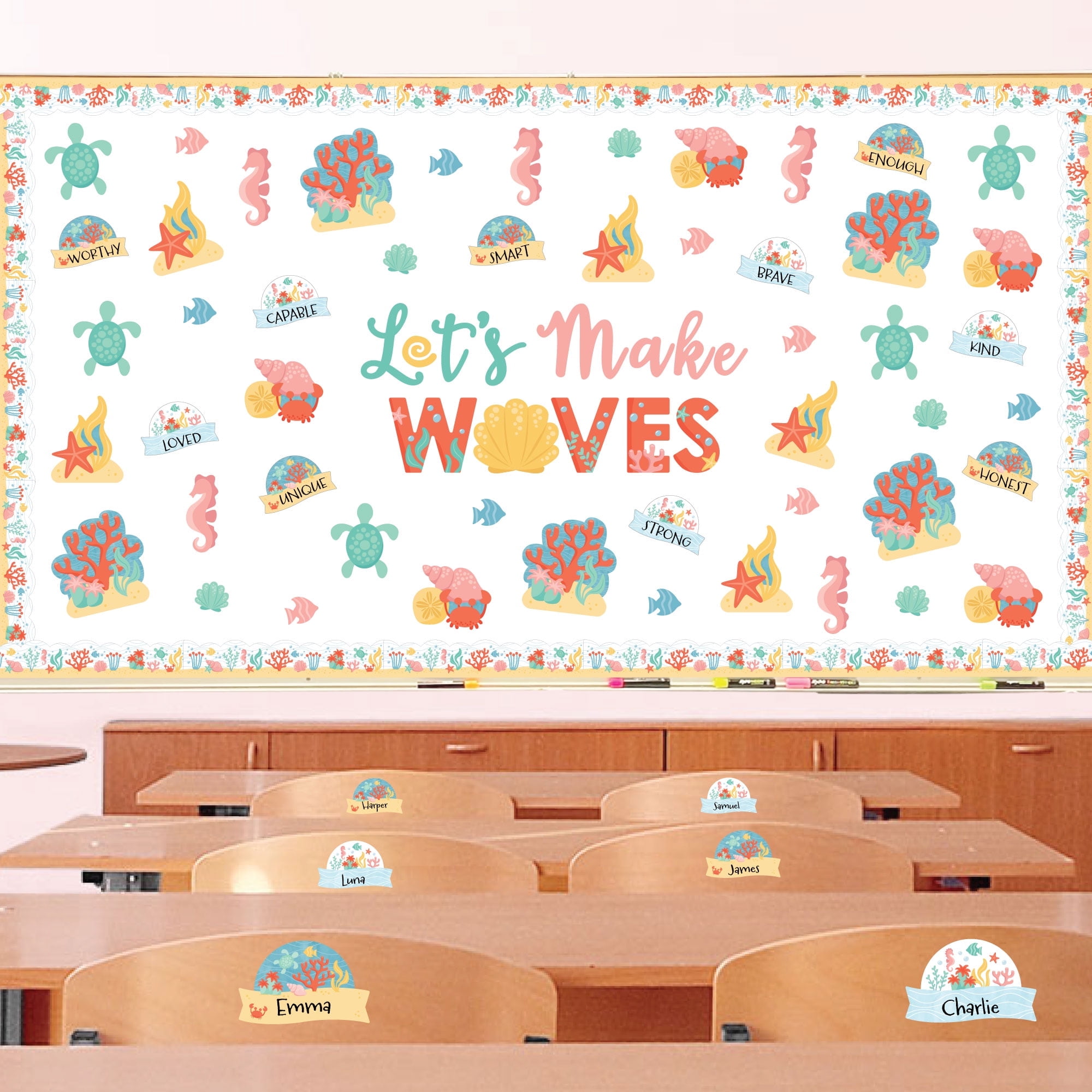 Big Dot of Happiness Ocean Creatures Bulletin Board Decorations ...