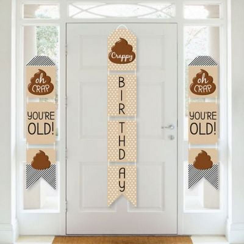 Big Dot of Happiness Oh Crap, You're Old - Hanging Vertical Paper Door ...