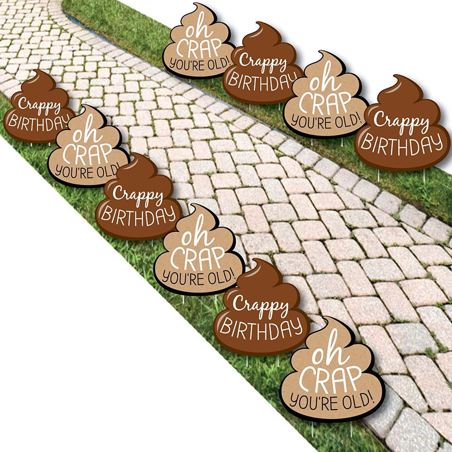 Big Dot of Happiness Oh Crap, You’re Old - Lawn Decorations - Outdoor ...