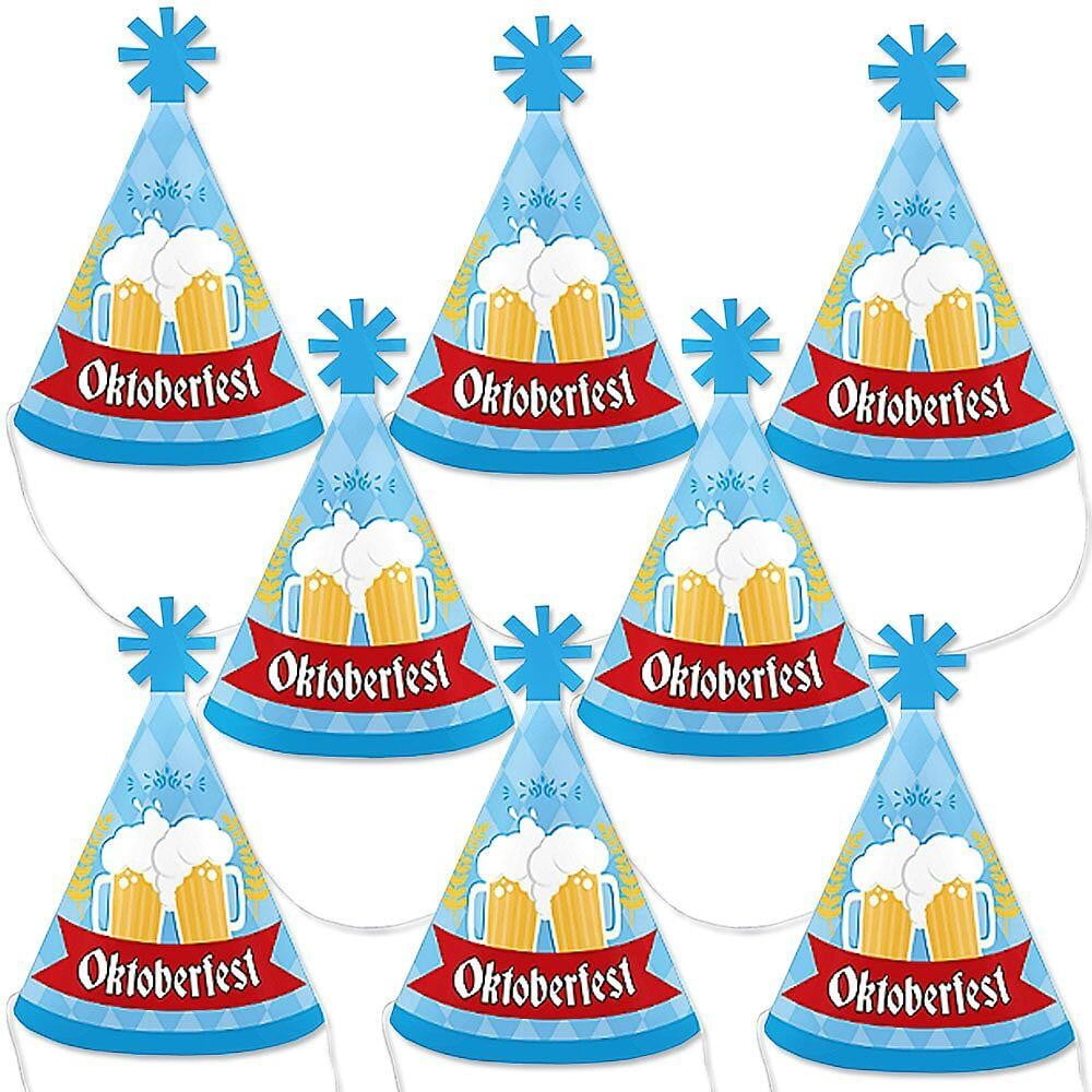 Big Dot of Happiness Oktoberfest - Mini Cone Beer Festival Hats - Small ...