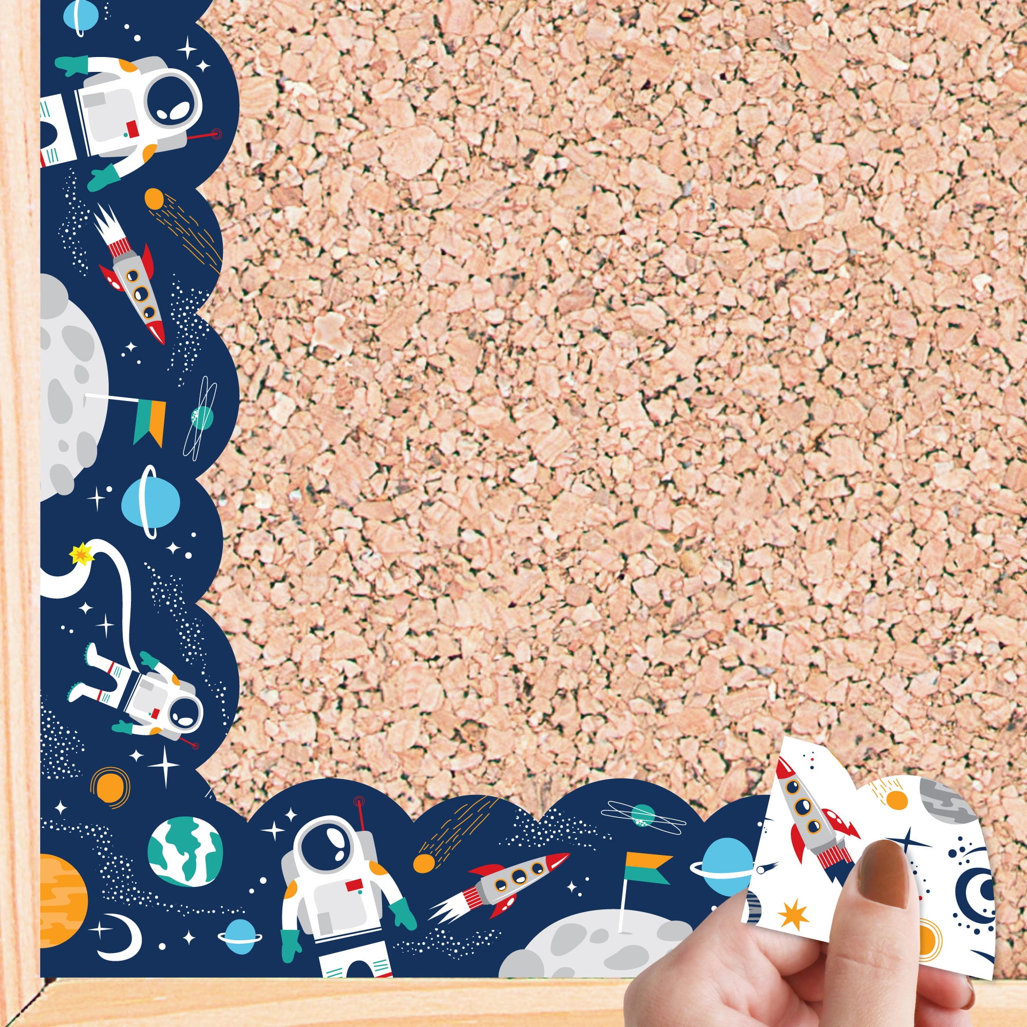 Big Dot of Happiness Outer Space Galaxy - Scalloped Classroom Decor ...