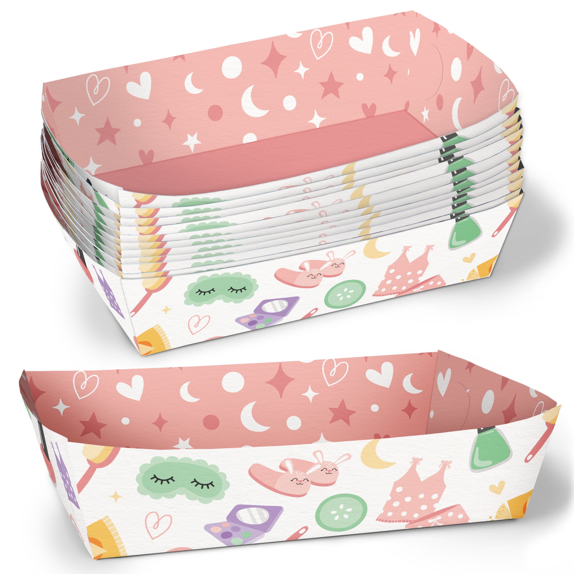 Big Dot of Happiness Pajama Slumber Party Paper Food Trays, Disposable ...