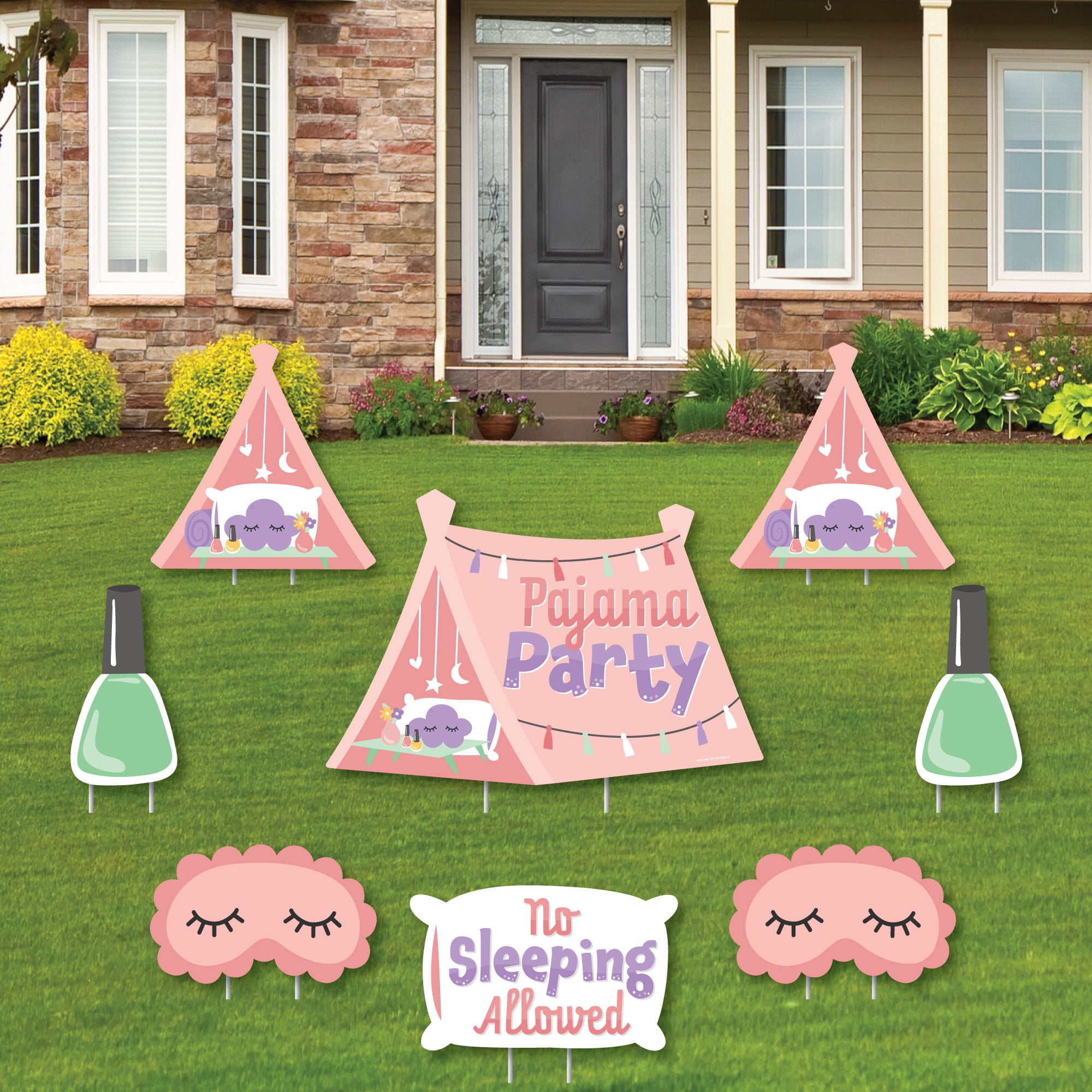 Big Dot of Happiness Pajama Slumber Party - Yard Sign and Outdoor Lawn ...