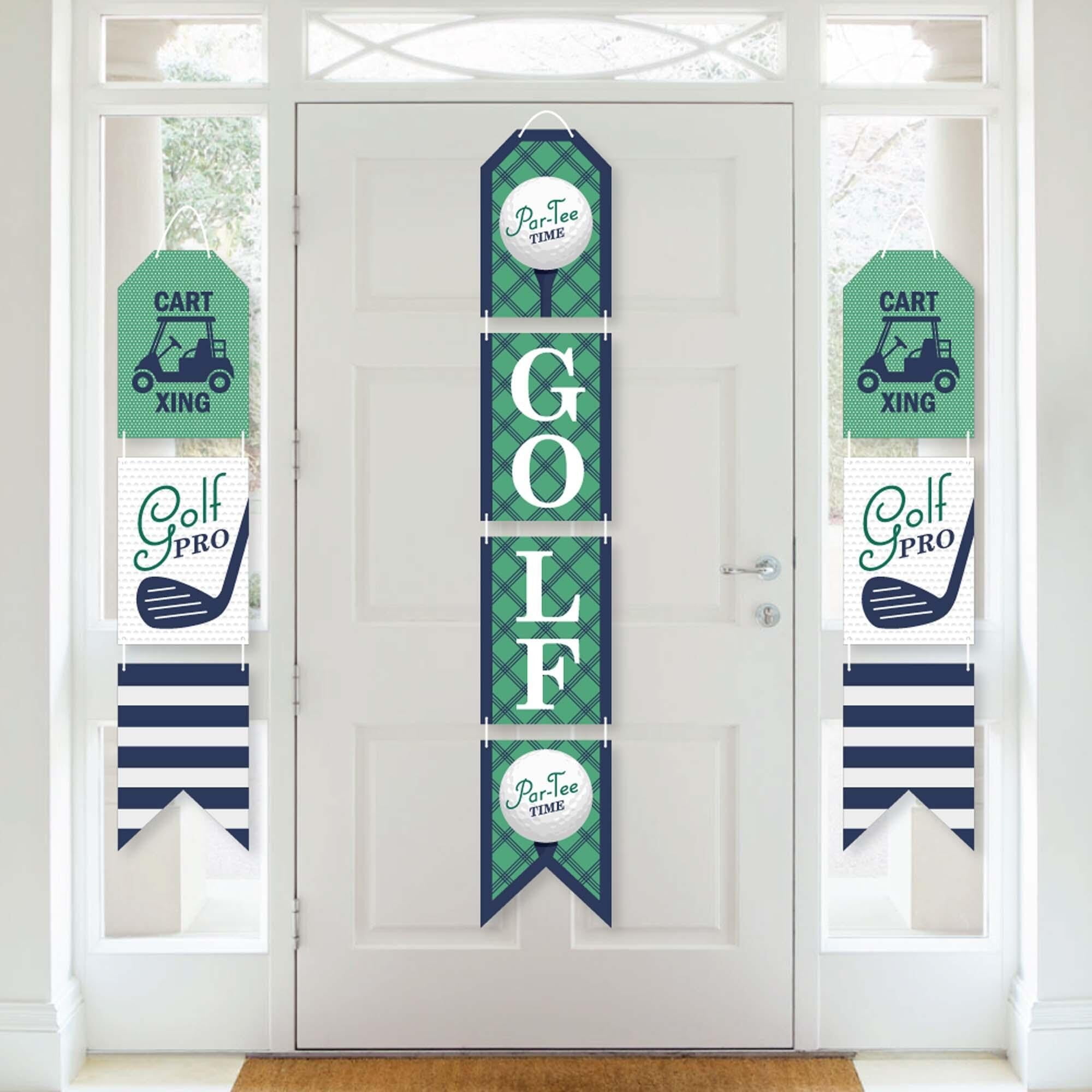Big Dot of Happiness Par-Tee Time - Golf - Hanging Vertical Paper Door ...