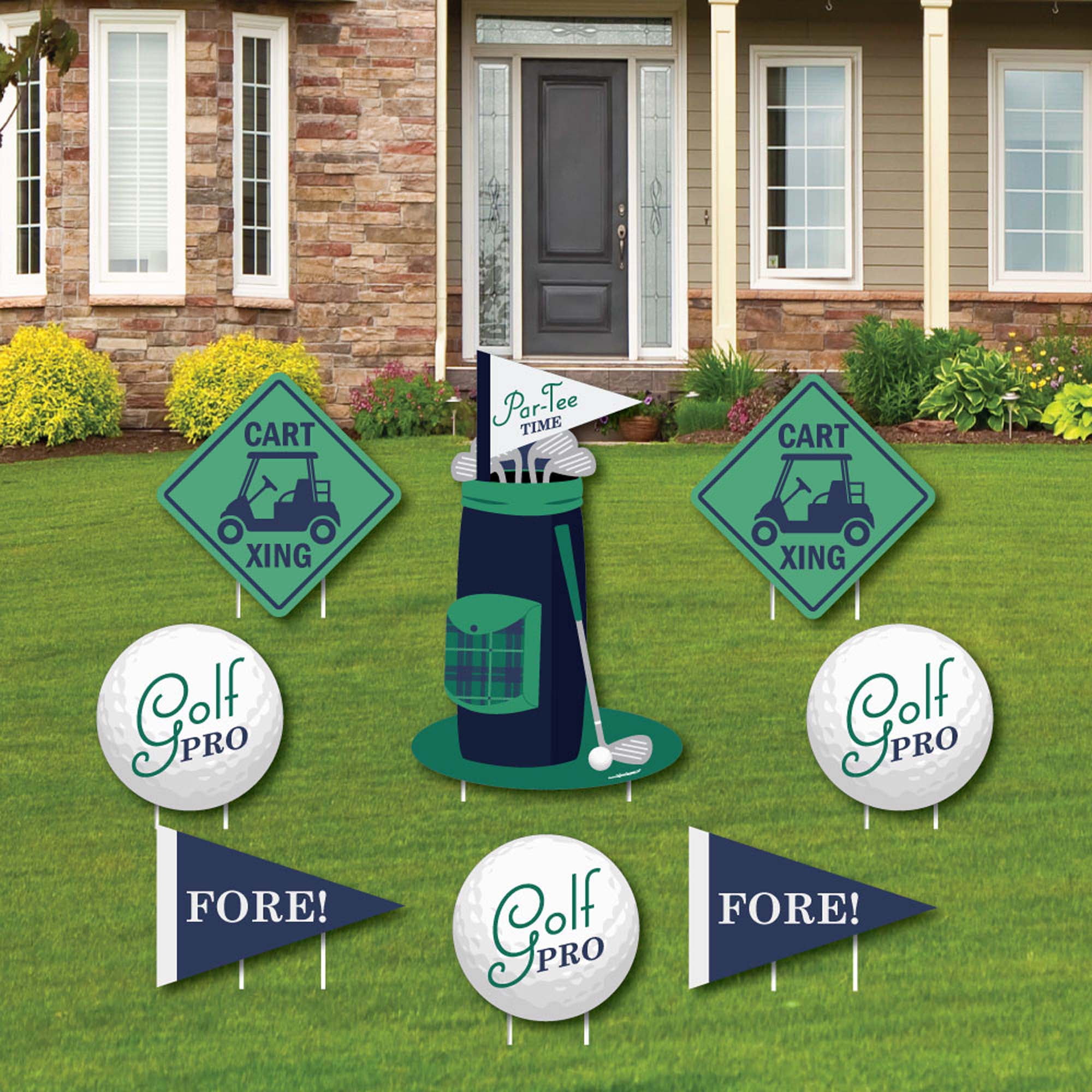 Big Dot of Happiness Par-Tee Time - Golf - Yard Sign & Outdoor Lawn ...