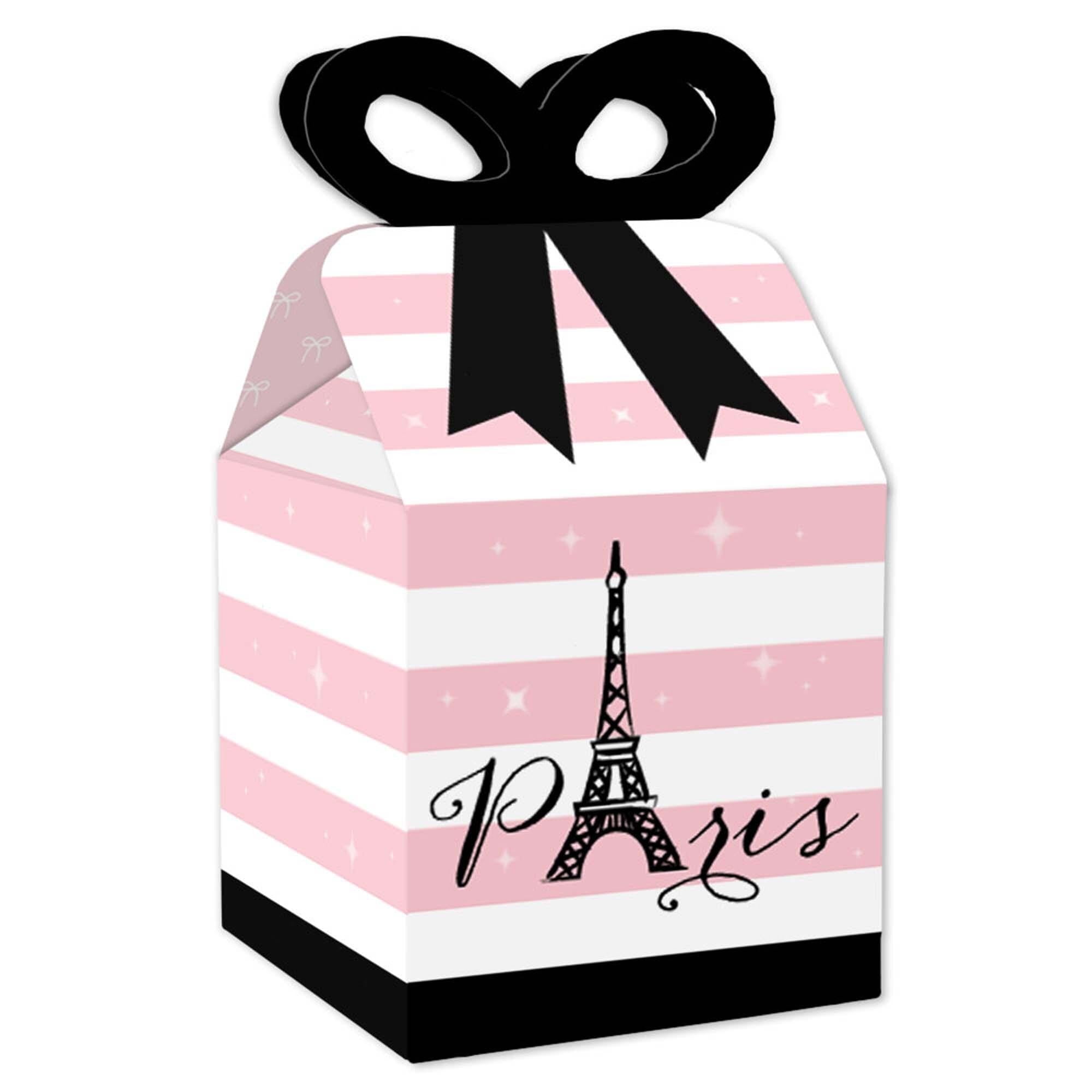 Big Dot of Happiness Paris, Ooh La La - Square Favor Gift Boxes - Paris ...