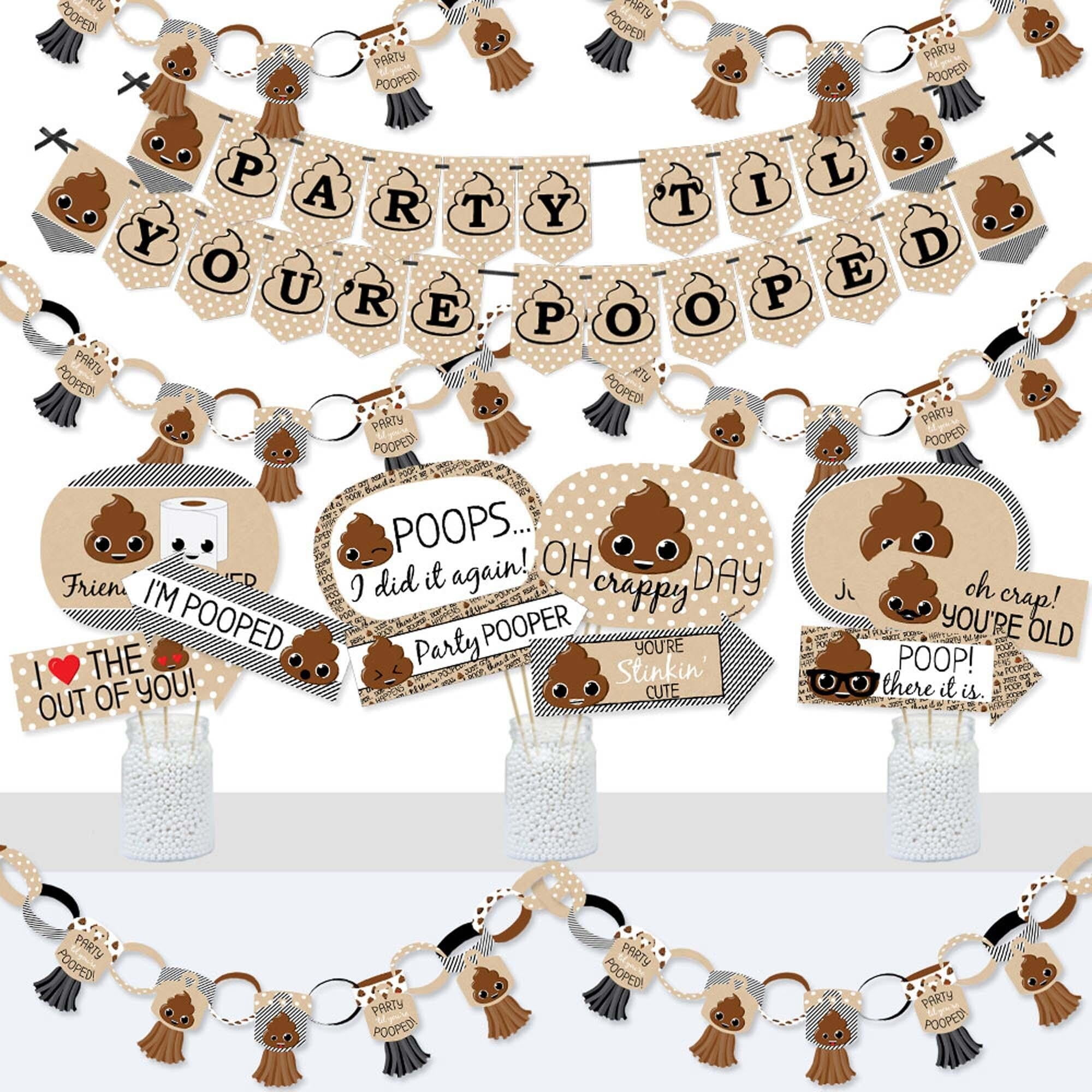 Big Dot of Happiness Party 'Til You're Pooped - Banner and Photo Booth ...