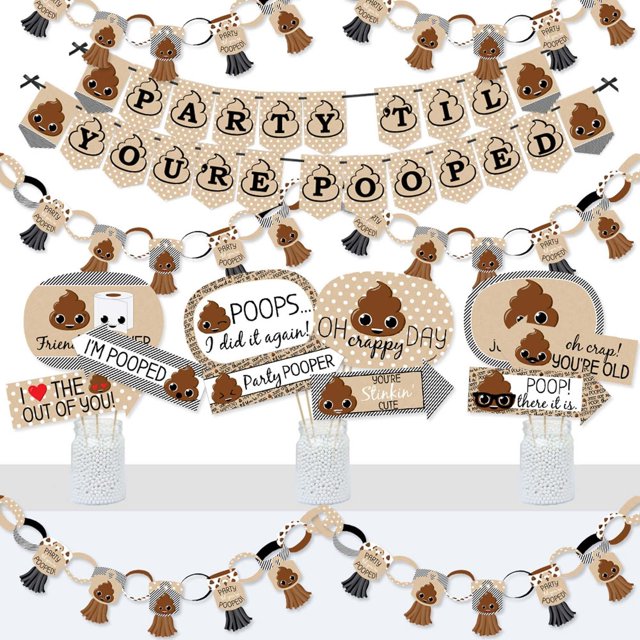 Big Dot of Happiness Party 'Til You're Pooped - Banner and Photo Booth ...