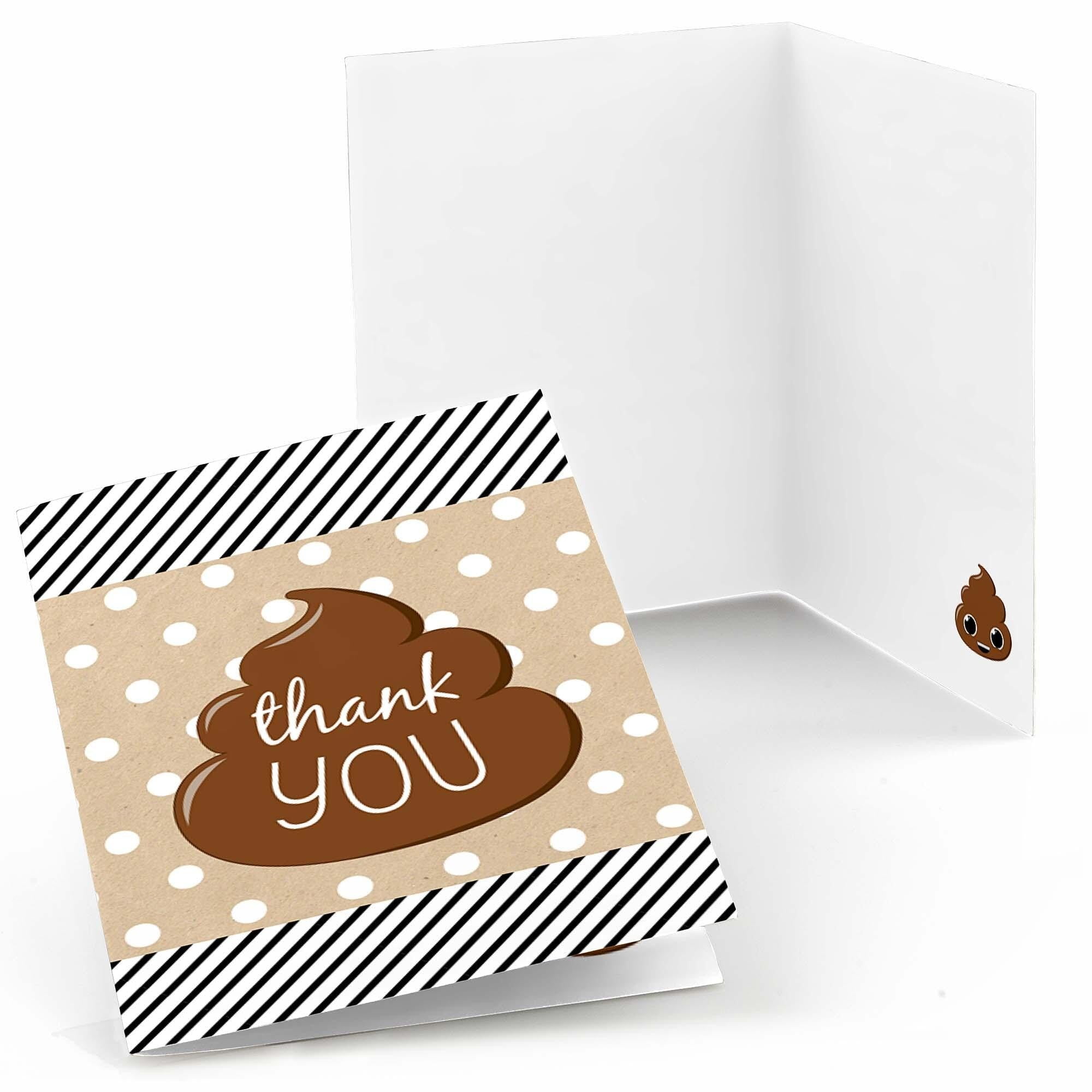 Big Dot of Happiness Party 'Til You're Pooped - Poop Emoji Party Thank ...