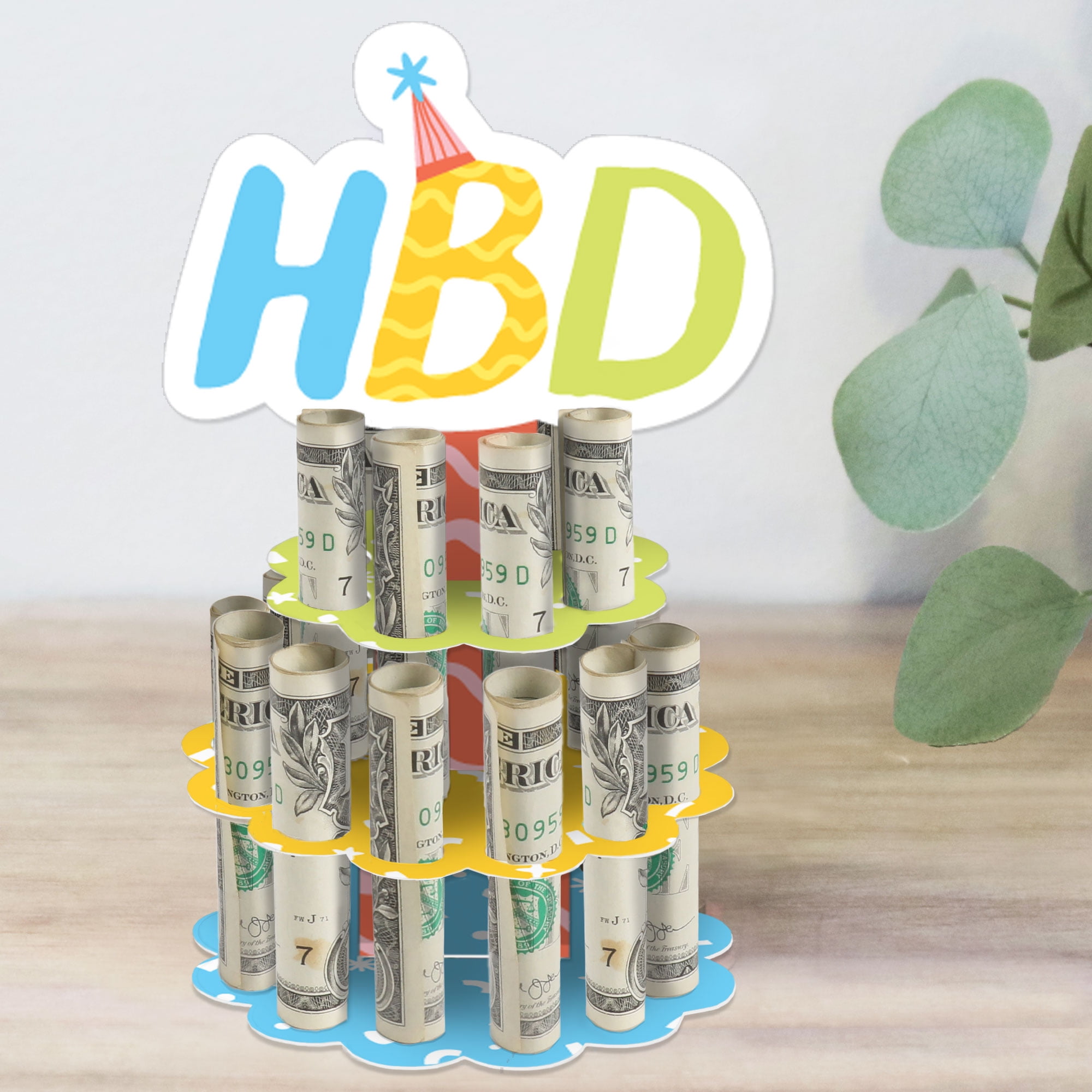 Big Dot of Happiness Party Time - DIY Happy Birthday Party Money Holder ...