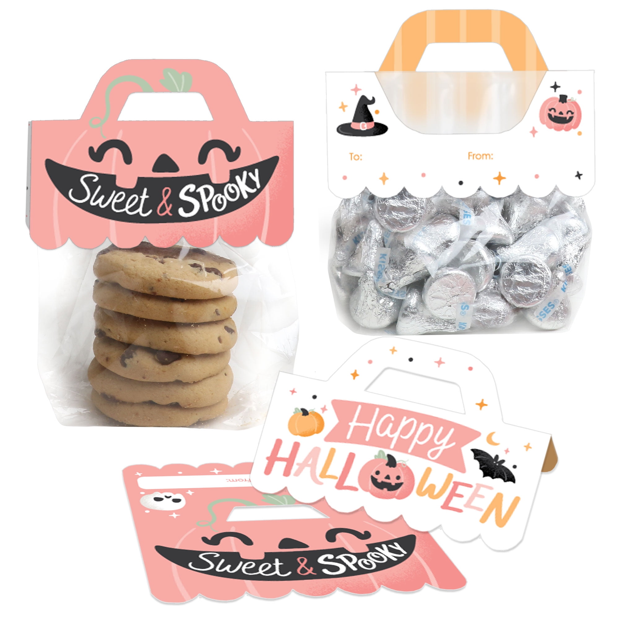 Big Dot of Happiness Pastel Halloween - DIY Pink Pumpkin Party Clear ...