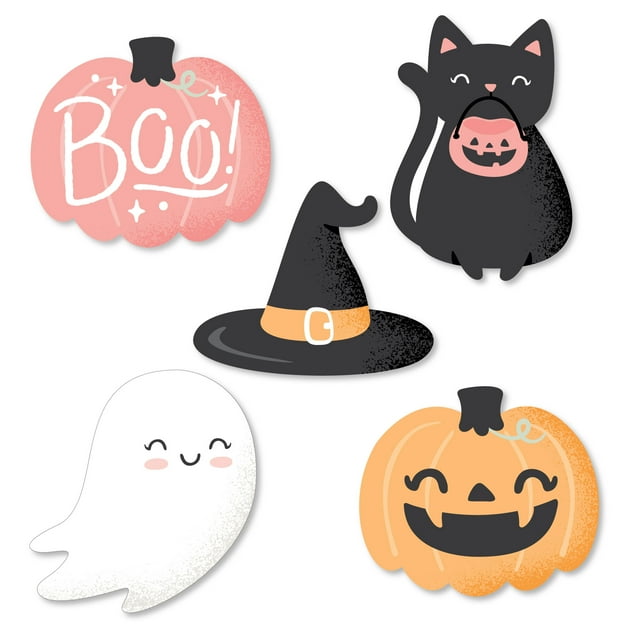 Big Dot of Happiness Pastel Halloween - DIY Shaped Pink Pumpkin Party ...