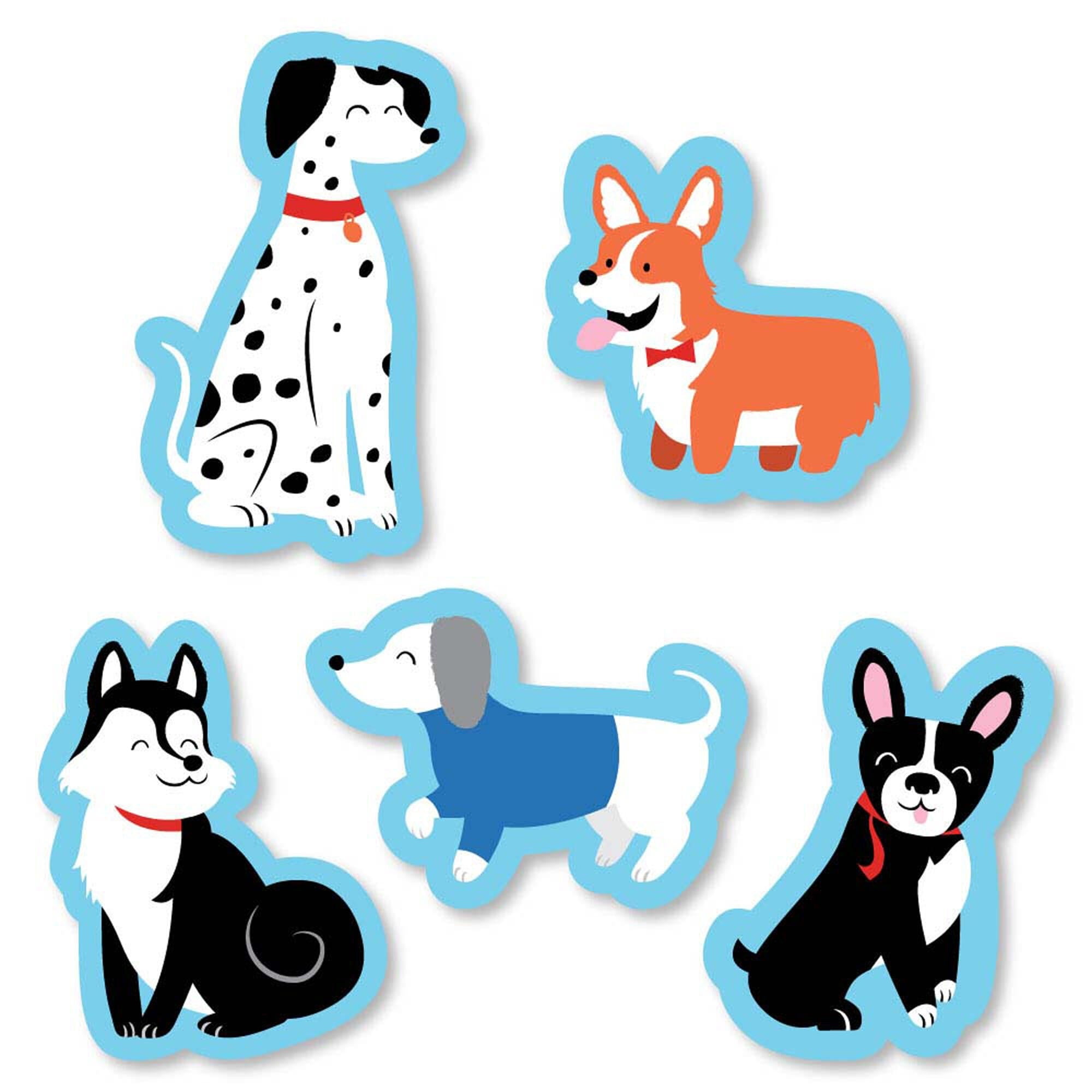 Big Dot of Happiness Pawty Like a Puppy - DIY Shaped Dog Baby Shower or ...