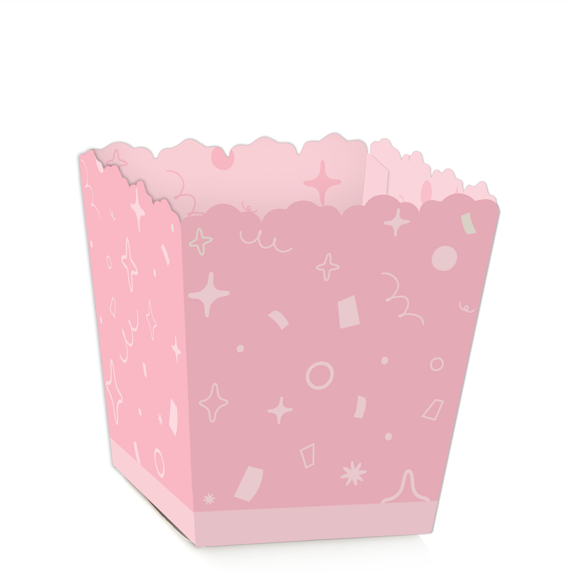 Big Dot of Happiness Pink Confetti Stars - Party Mini Favor Boxes ...