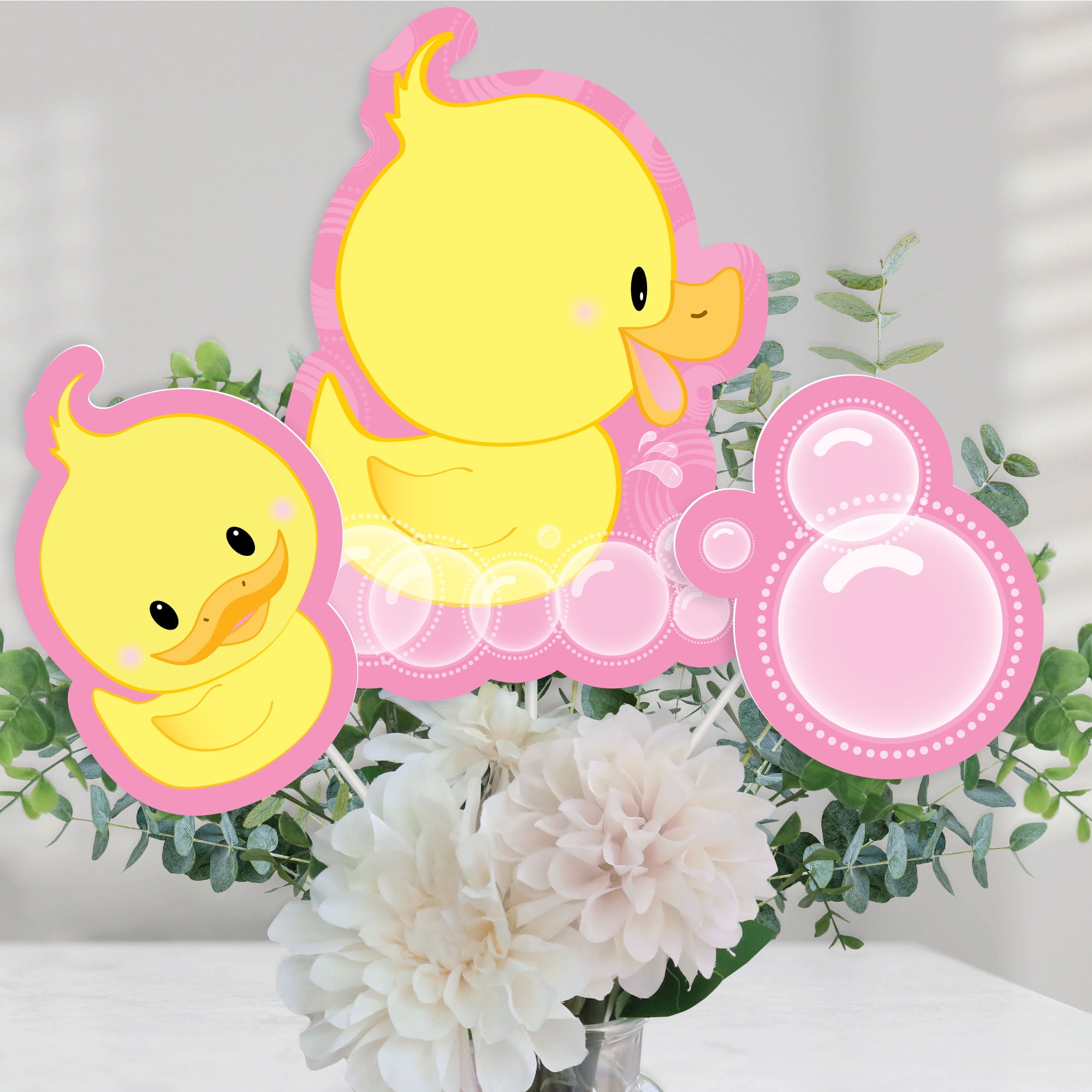Big Dot of Happiness Pink Ducky Duck - Baby Shower or Birthday Party ...