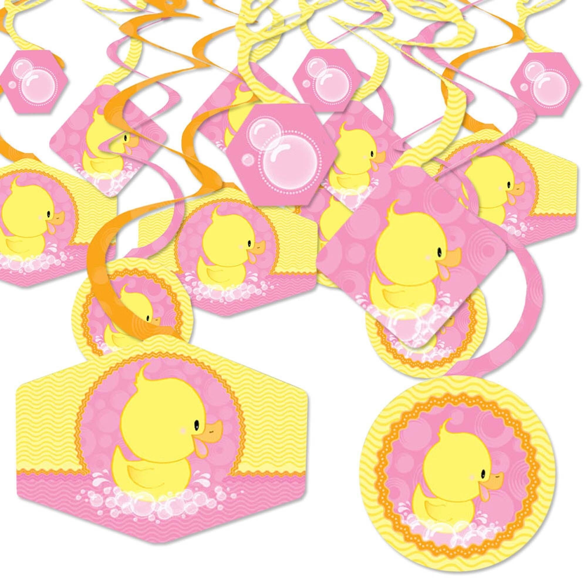 Big Dot of Happiness Pink Ducky Duck - Baby Shower or Birthday Party ...