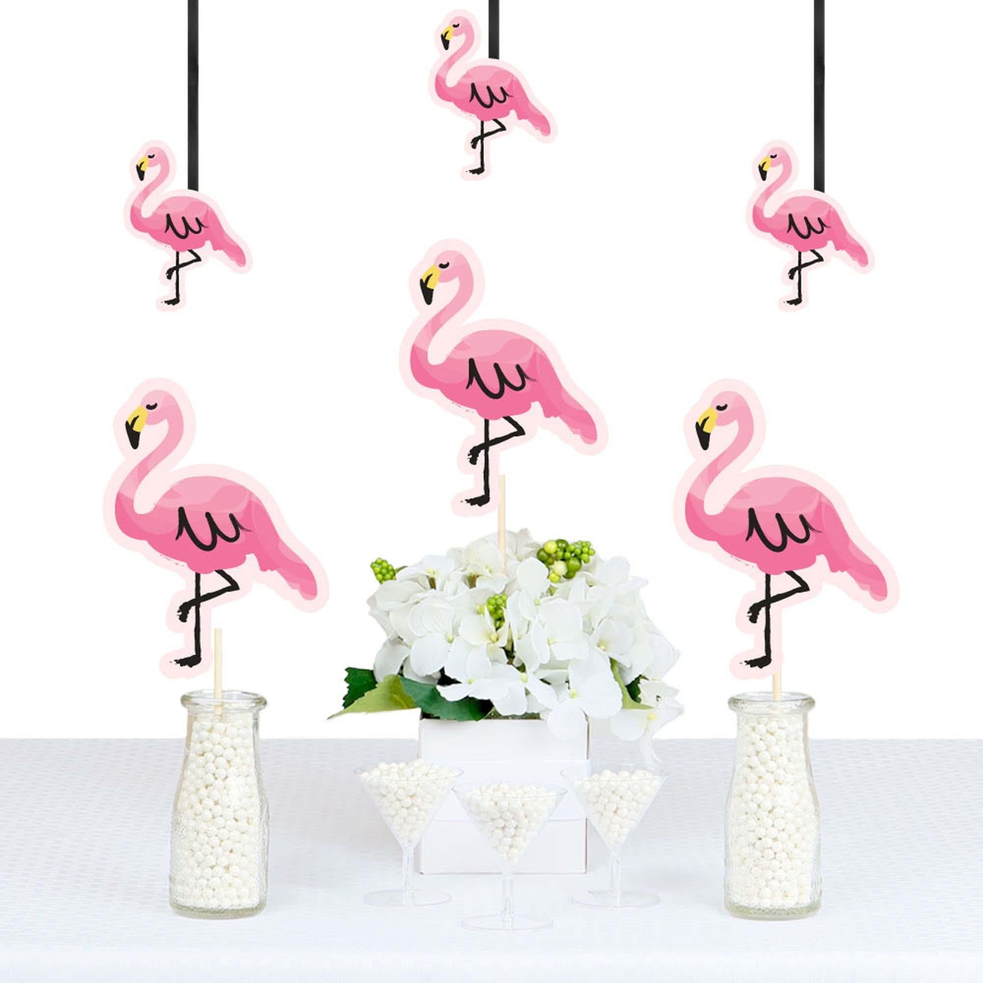 Big Dot of Happiness Pink Flamingo - Tropical Summer Decorations DIY ...