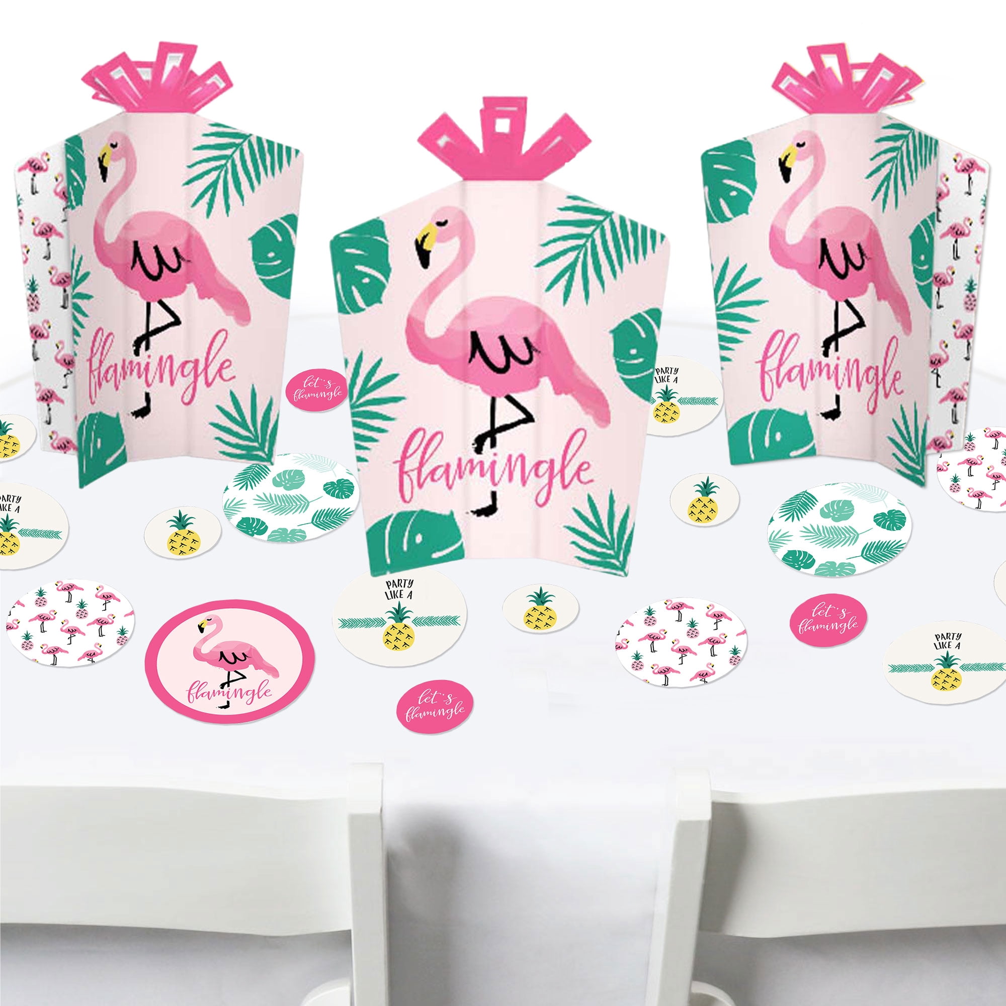 Big Dot of Happiness Pink Flamingo - Party Like a Pineapple - Tropical ...