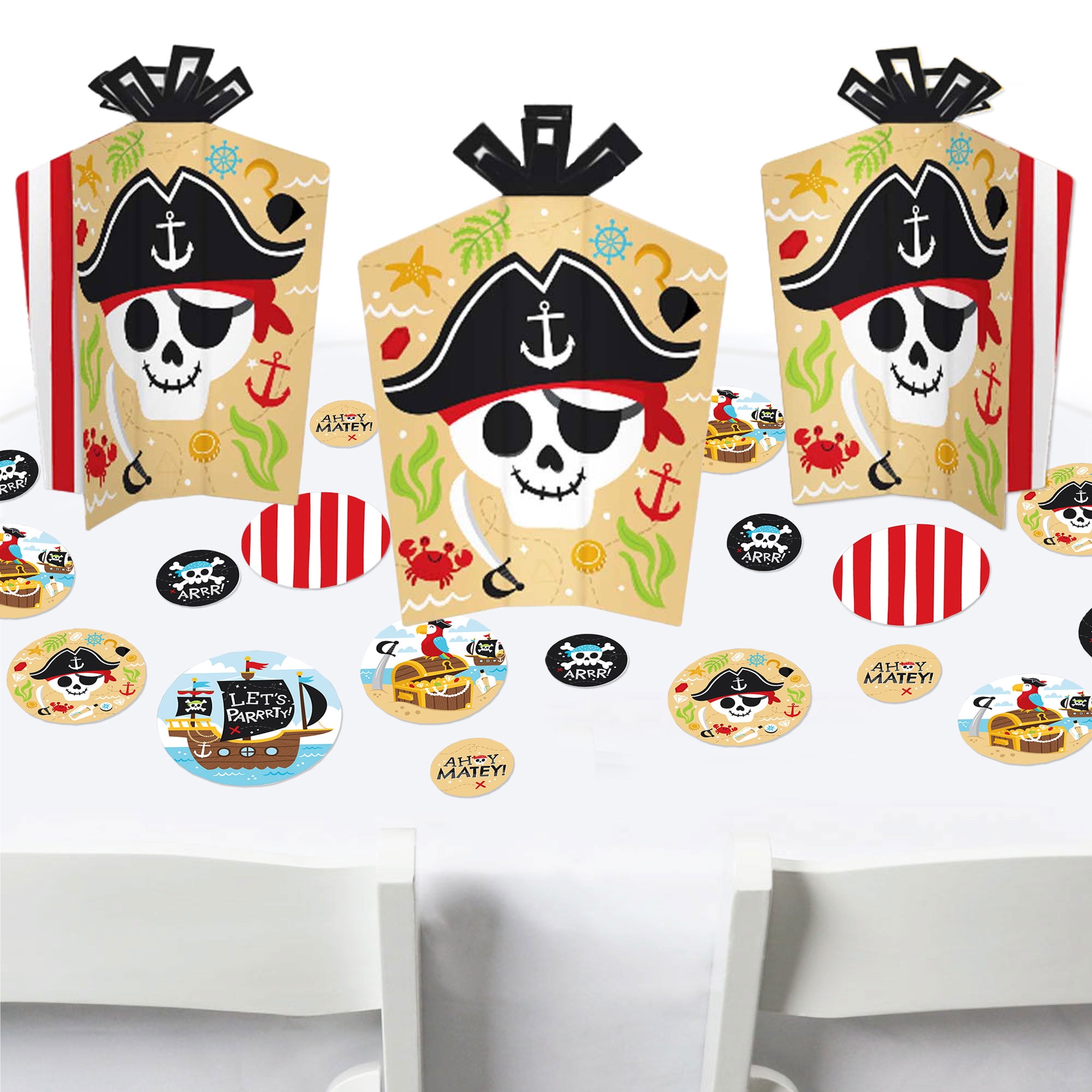 Big Dot of Happiness Pirate Ship Adventures - Skull Birthday Party ...