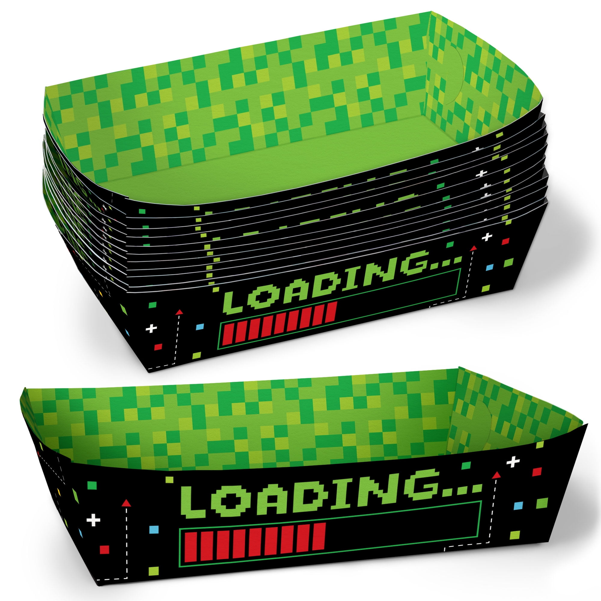 Big Dot of Happiness Pixel Video Game Party Paper Food Trays ...