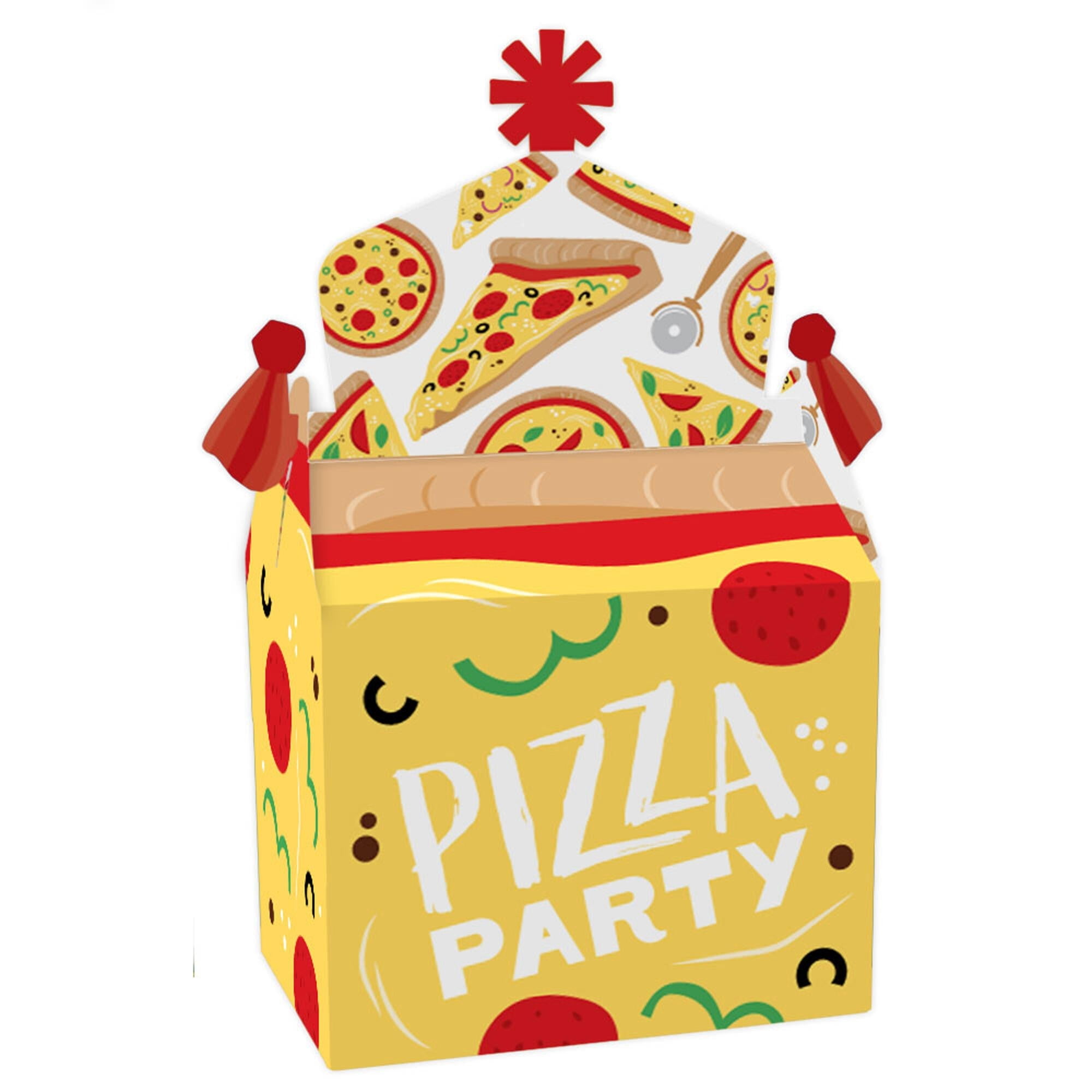 Big Dot of Happiness Pizza Party Time - Treat Box Party Favors - Baby ...
