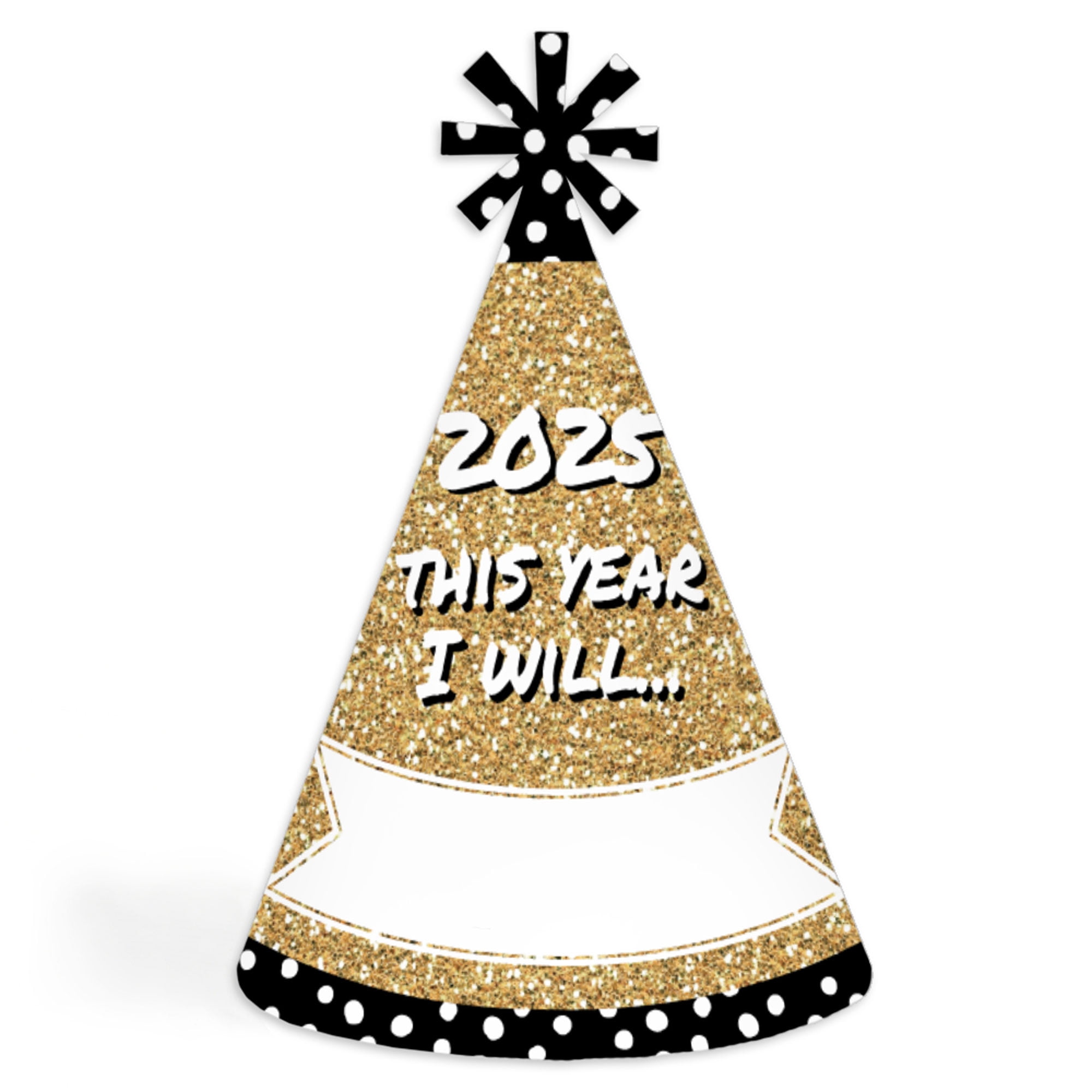 Big Dot of Happiness Pop, Fizz, Clink! Cone Party Hats - 2025 New Year ...