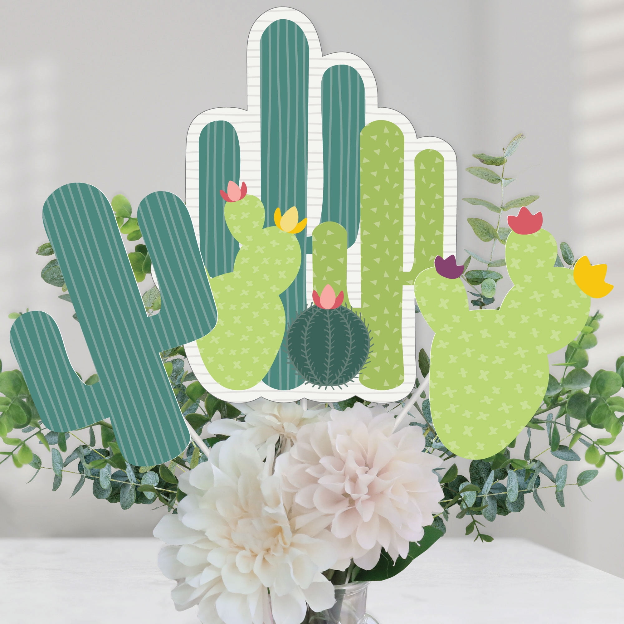 Big Dot of Happiness Prickly Cactus Party - Fiesta Party Centerpiece ...